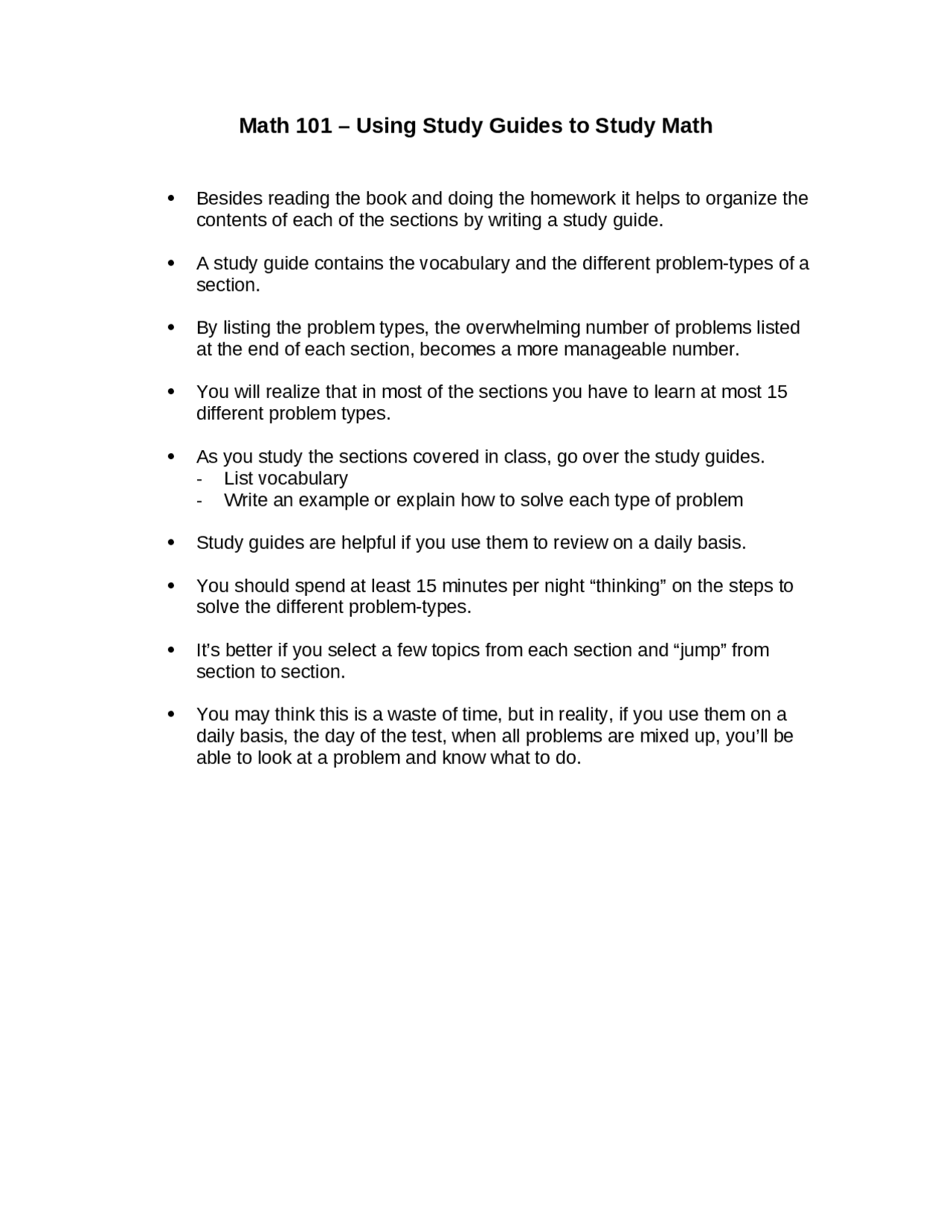 Introduction to Intermediate Algebra - Study Guide | MA 101 - Docsity