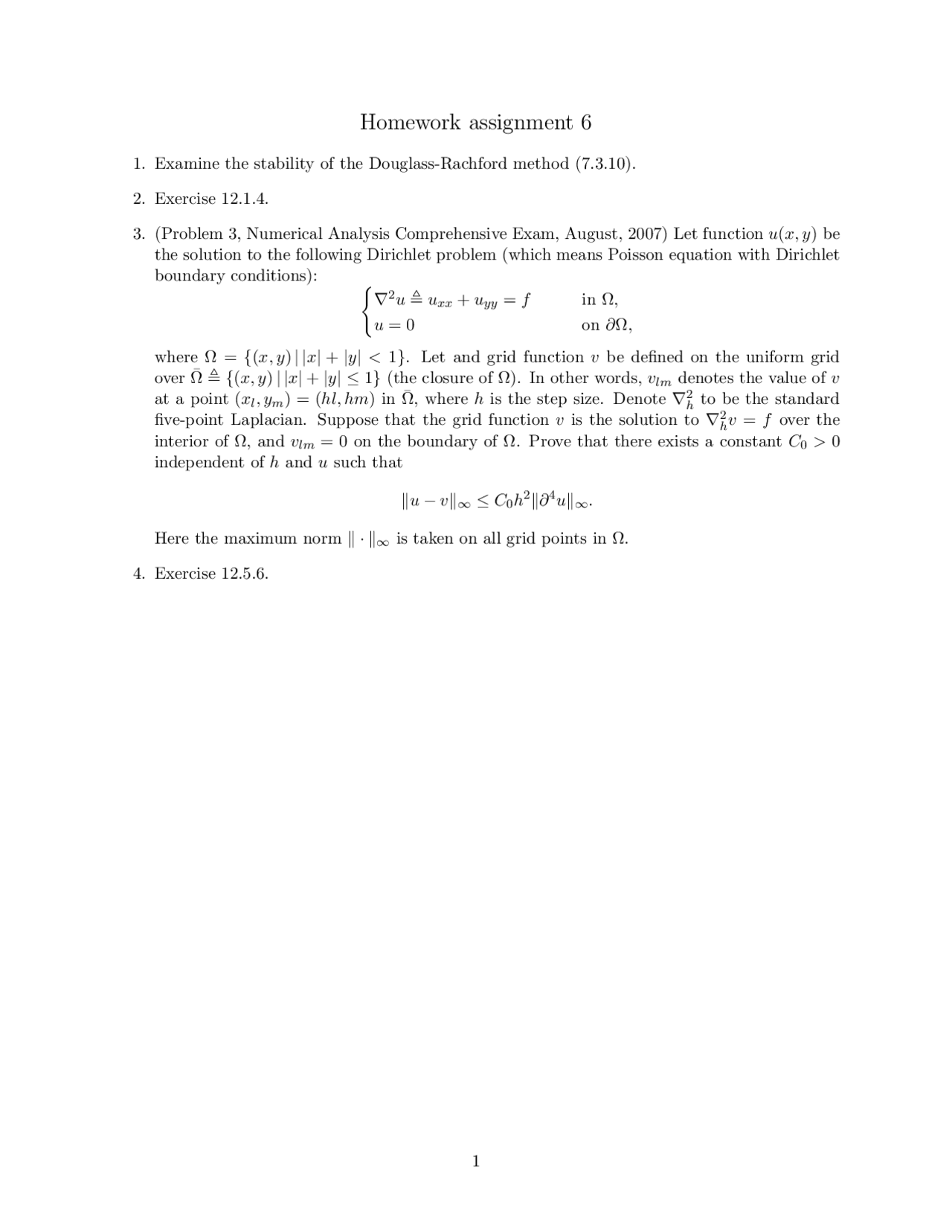 Assignment 6 Numerical Analysis And Differential Equations Math