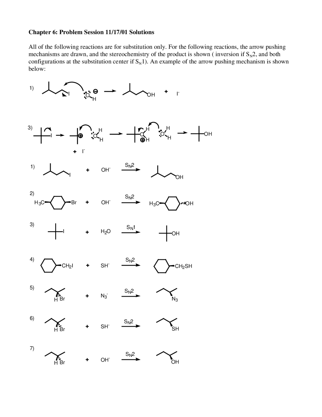 Assignment 6 Solutions - Organic Chemistry | CHEM 237 - Docsity Assignment 6 Solutions - Organic Chemistry | CHEM 237 - Docsity