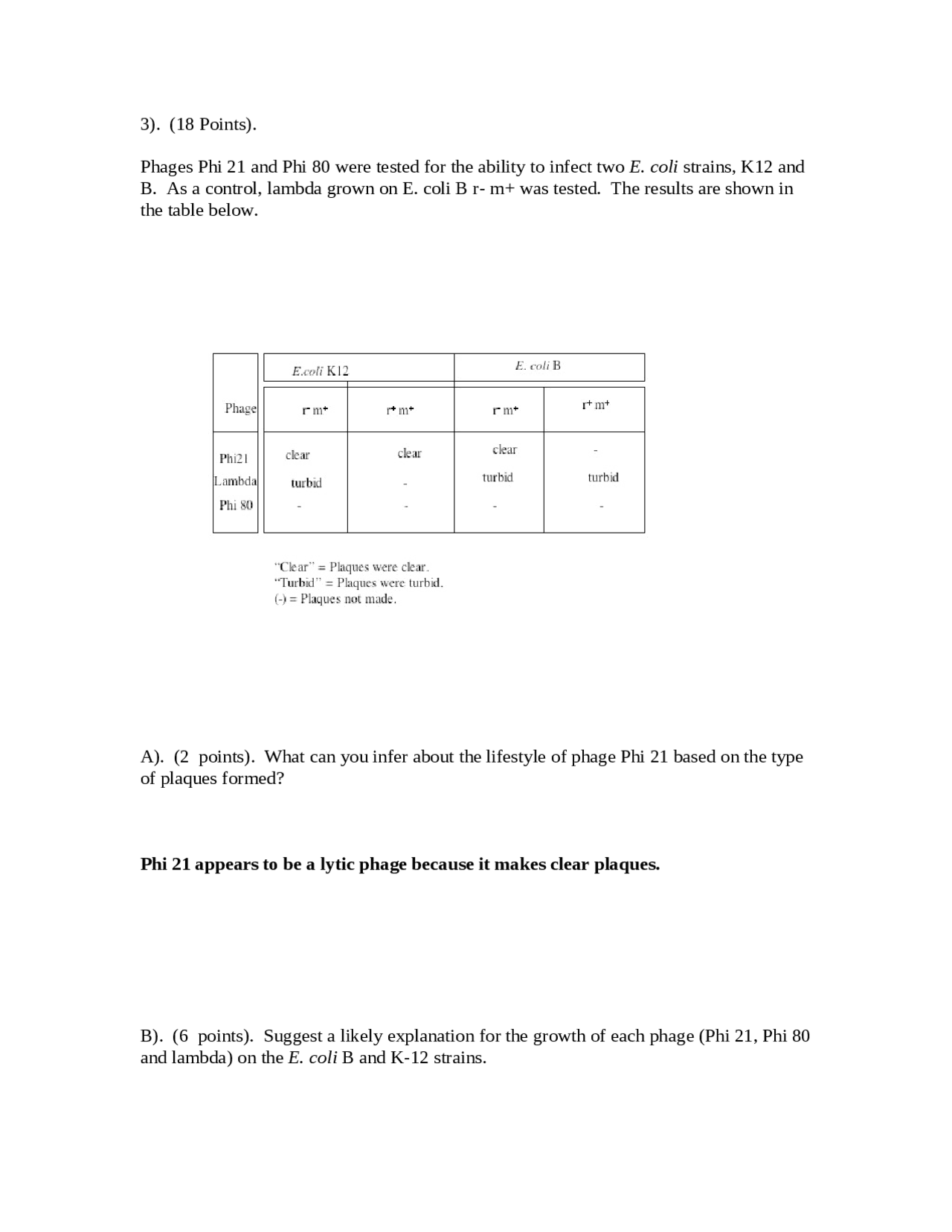 Practice Exam 2 Microbial Genetics Mcb 421 Docsity
