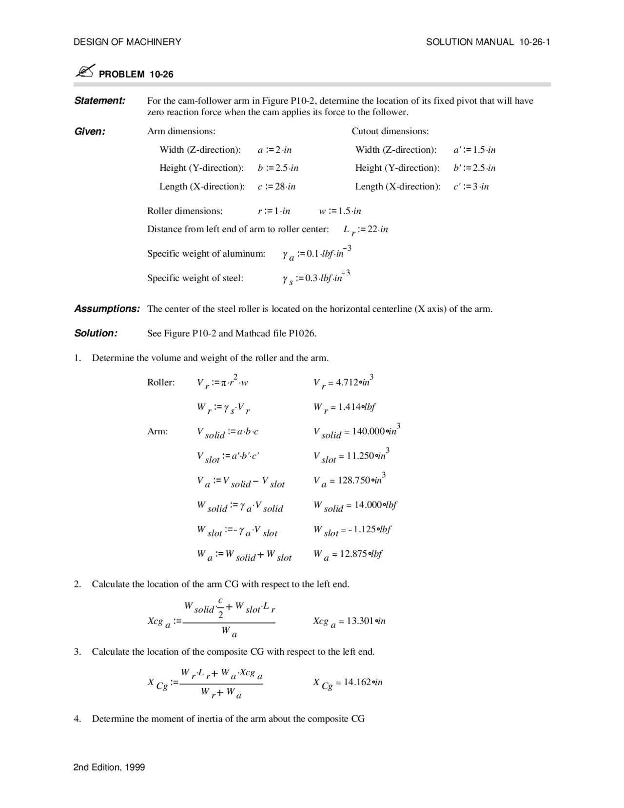 Assignment Solved Questions Dynamics Of Machines Mech 324 Docsity