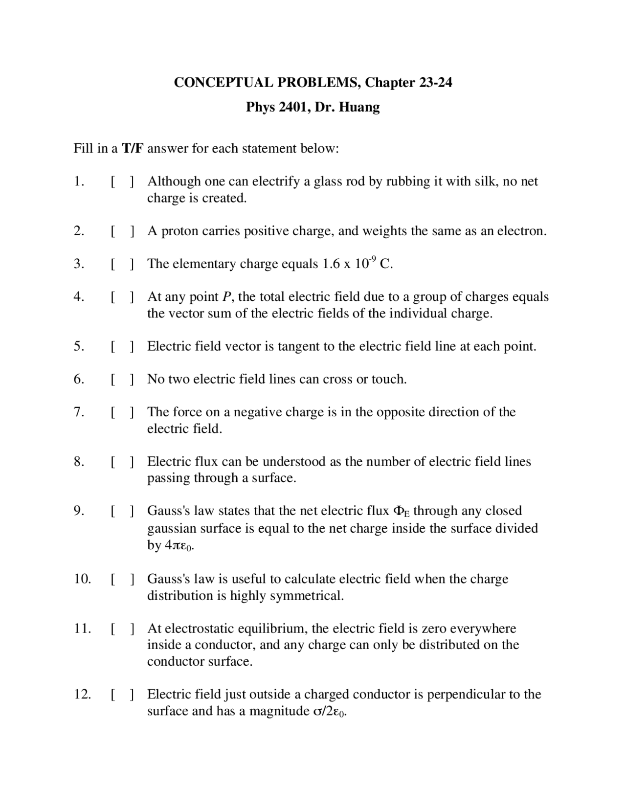 Conceptual Problems from Chapter 24 - Principles of Physics II | PHYS ...