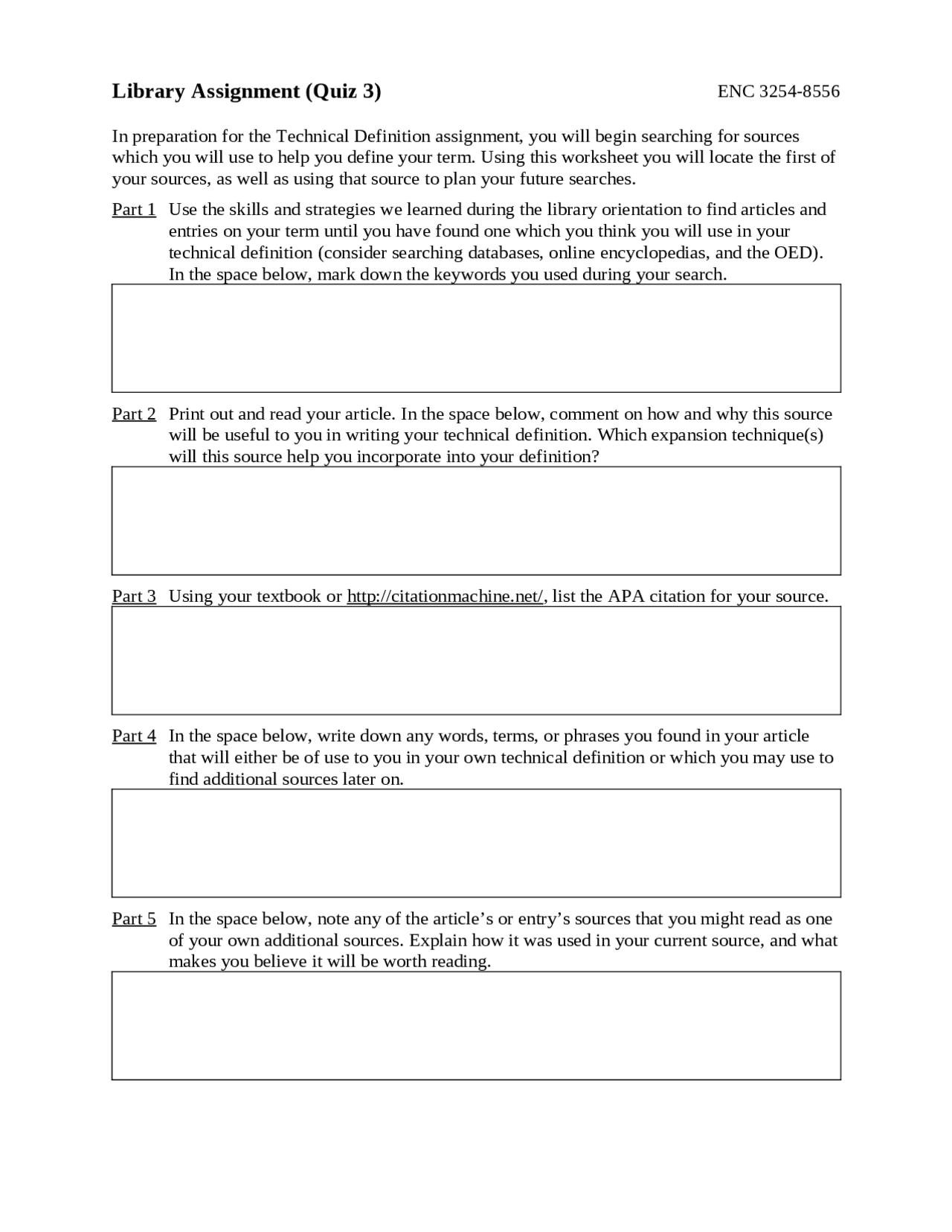 Library Assignment 5 Questions Writing In The Disciplines Enc
