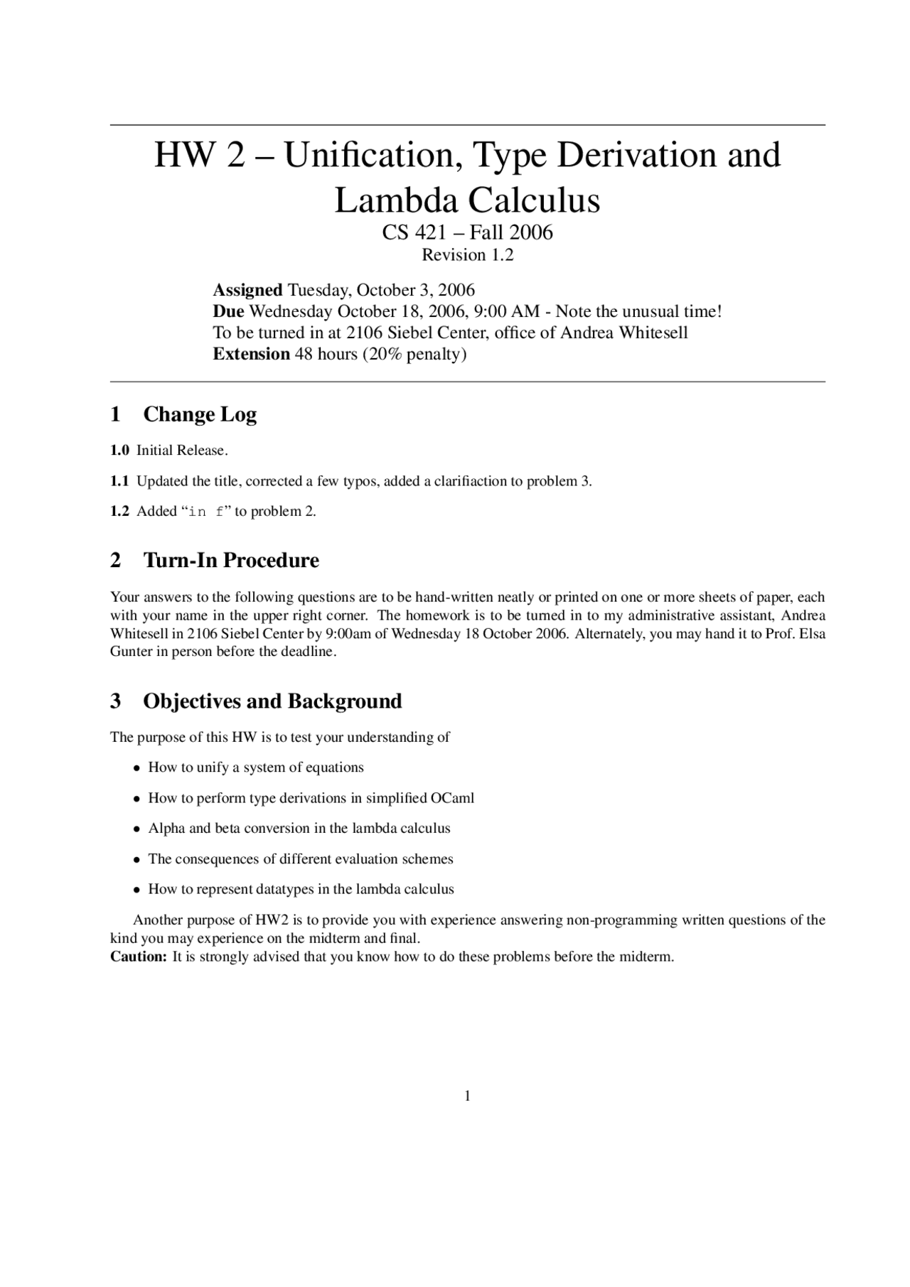 Unification Type Derivation And Lambda Calculus Homework 2 Notes