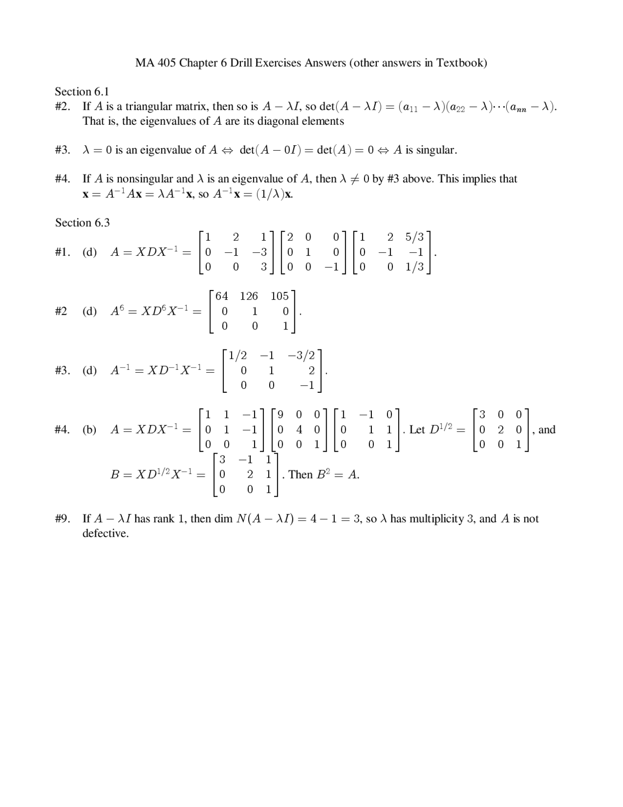 Problems On Introduction To Linear Algebra Exercises Answers Ma 405
