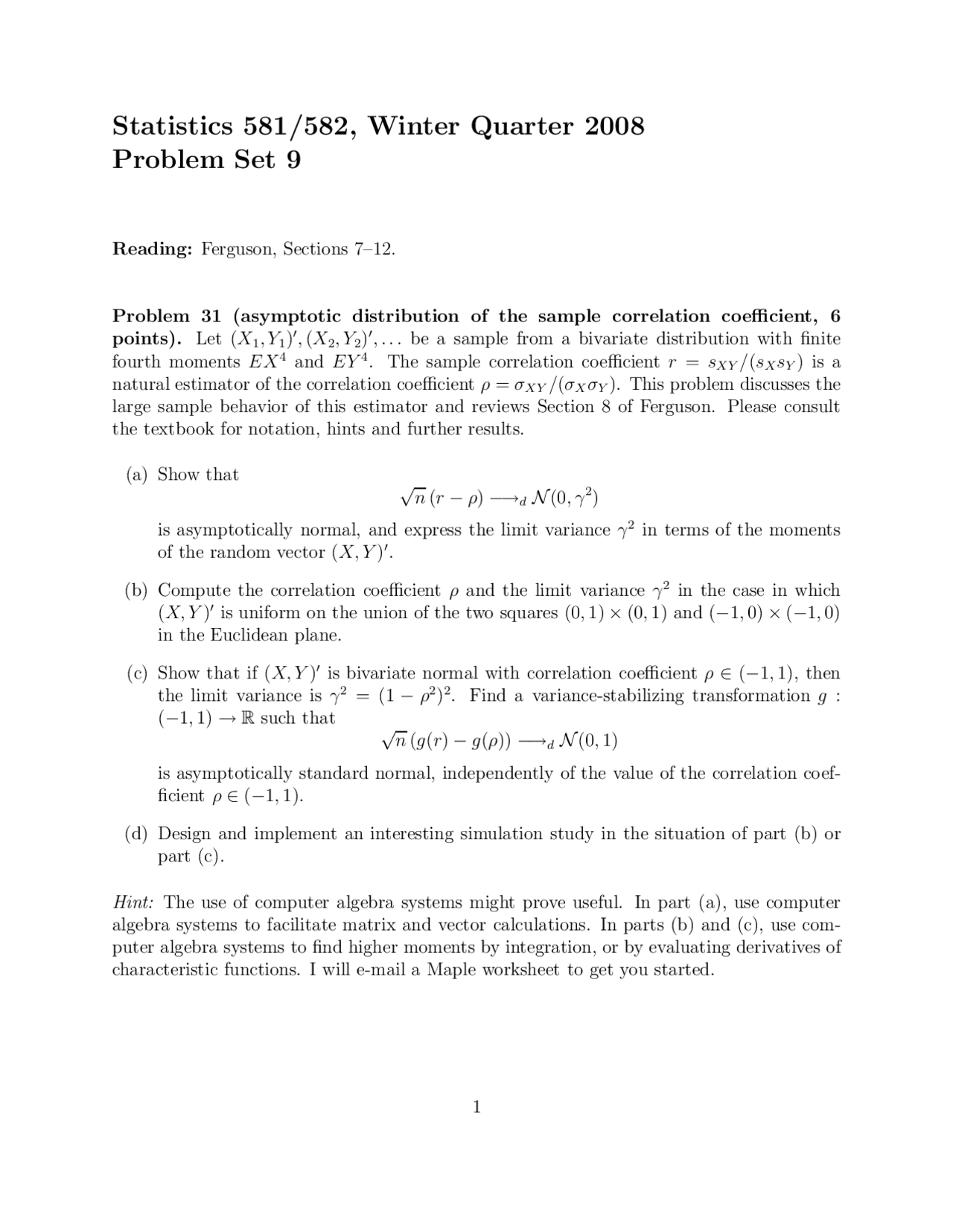 4 Problems On Advanced Theory Of Statistics Inferential Assignment 9
