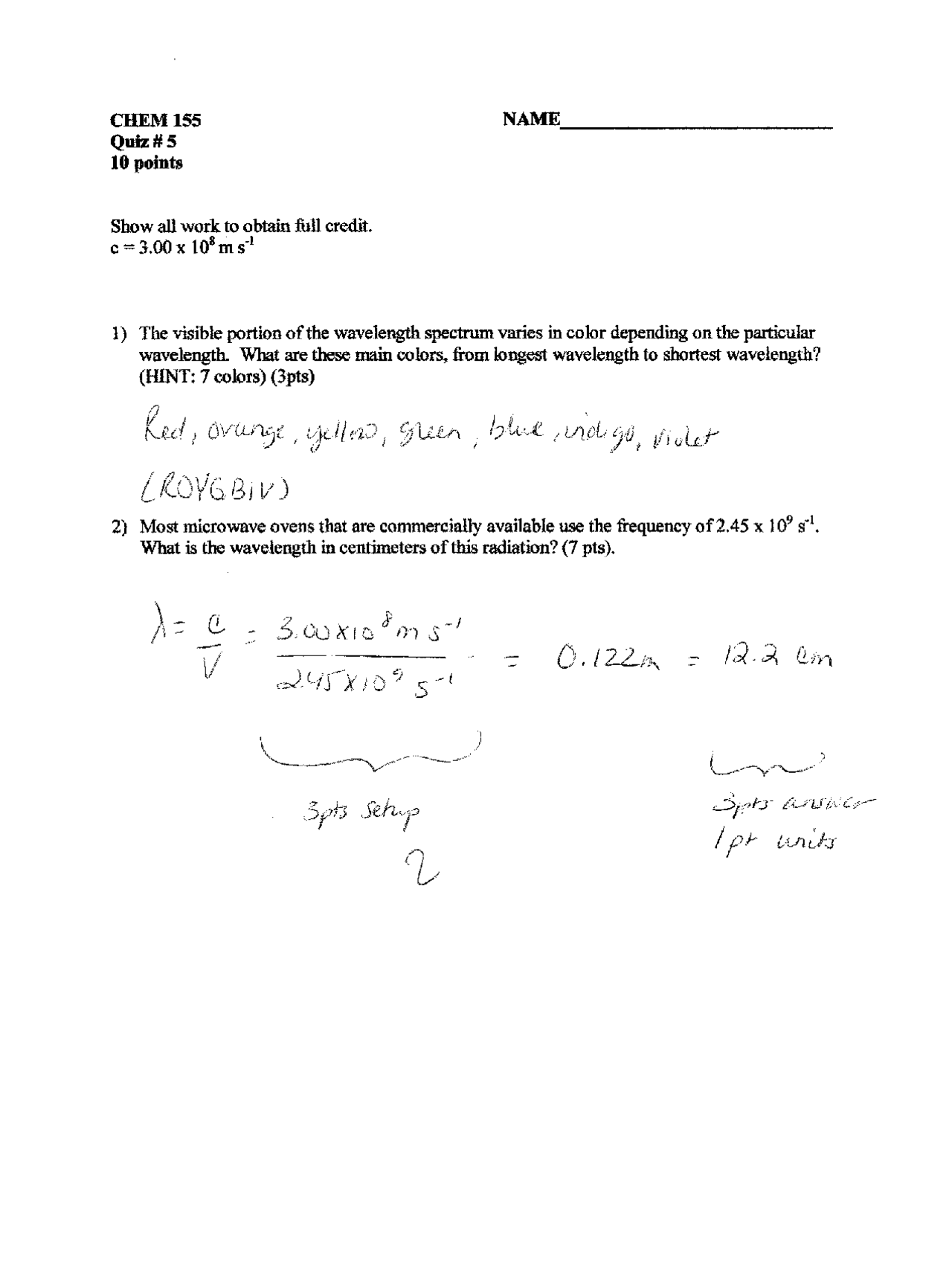 Quiz 5 Questions with Answers - Honors-General Chemistry | CHEM 155 ...