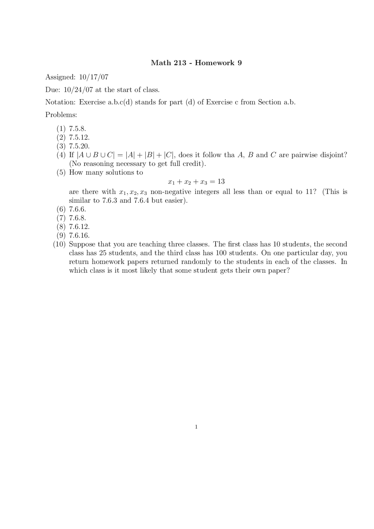 Homework 9 With Questions Basic Discrete Mathematics Math 213 Docsity