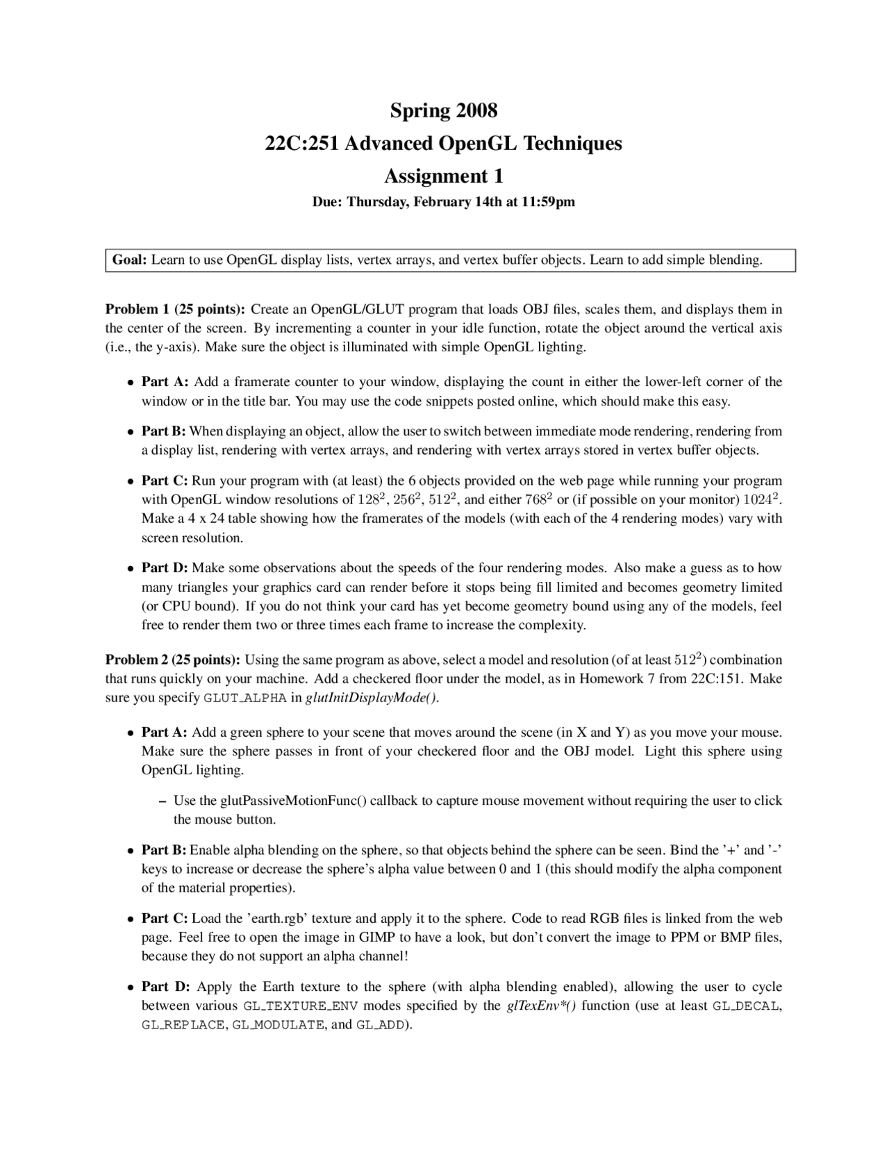 Assignment 1 Advanced Opengl Techniques Advanced Computer Graphics