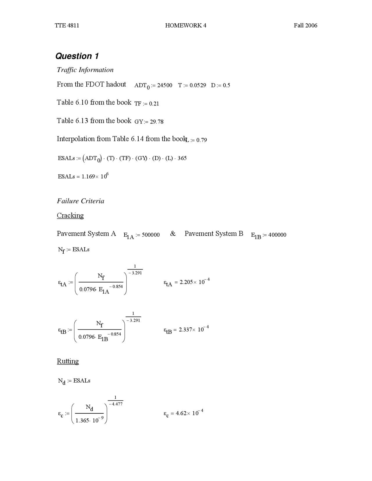 Homework 4 Solutions Construction Engineering Design Tte 4811 Docsity