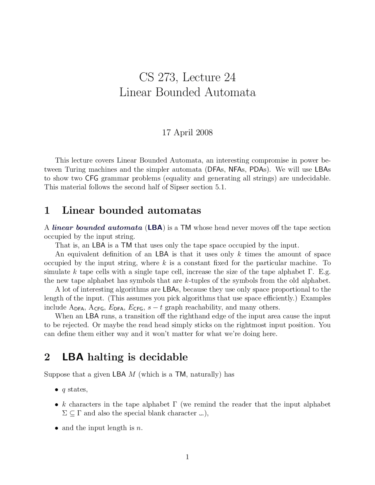 Decidability Of Linear Bounded Automata Halting Problem And Empty