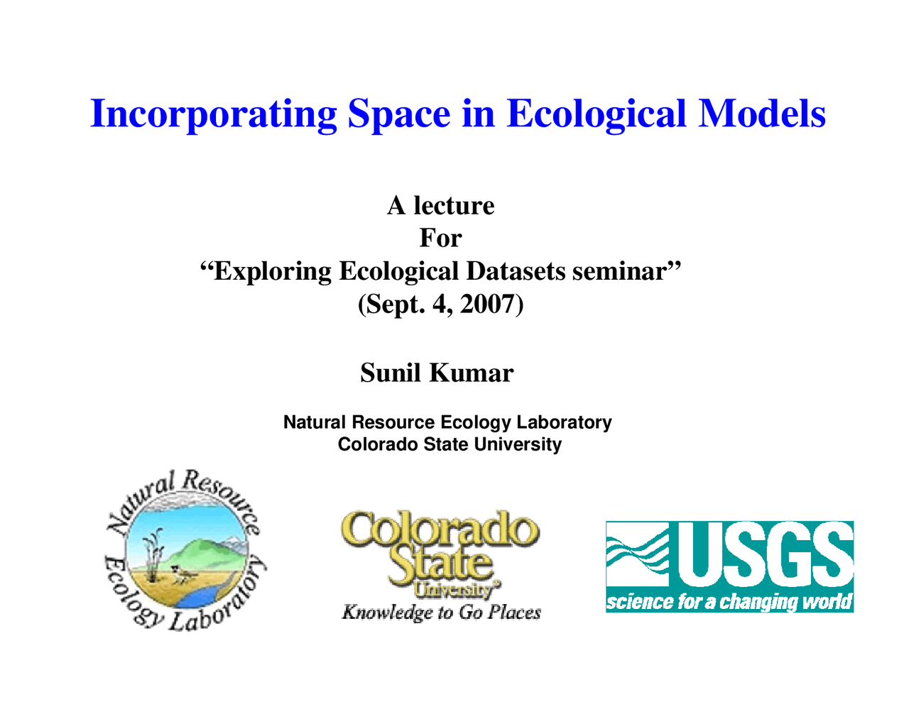 Incorporating Space In Ecological Models Lecture Notes Ecol 592