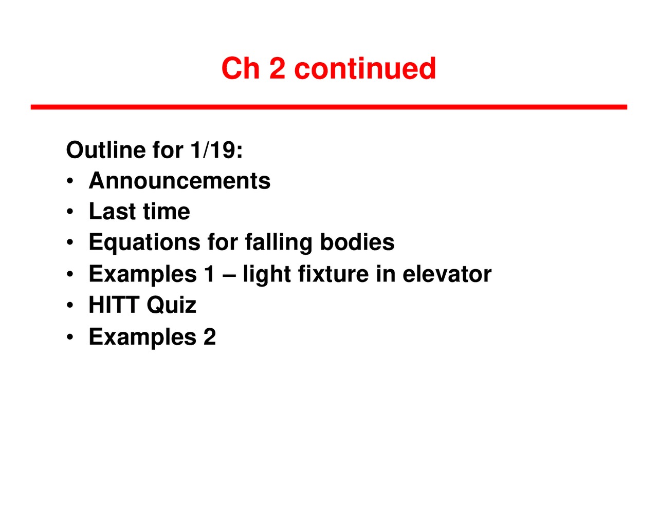 Acceleration Due To Gravity Lecture Slides Phy 2048 Docsity
