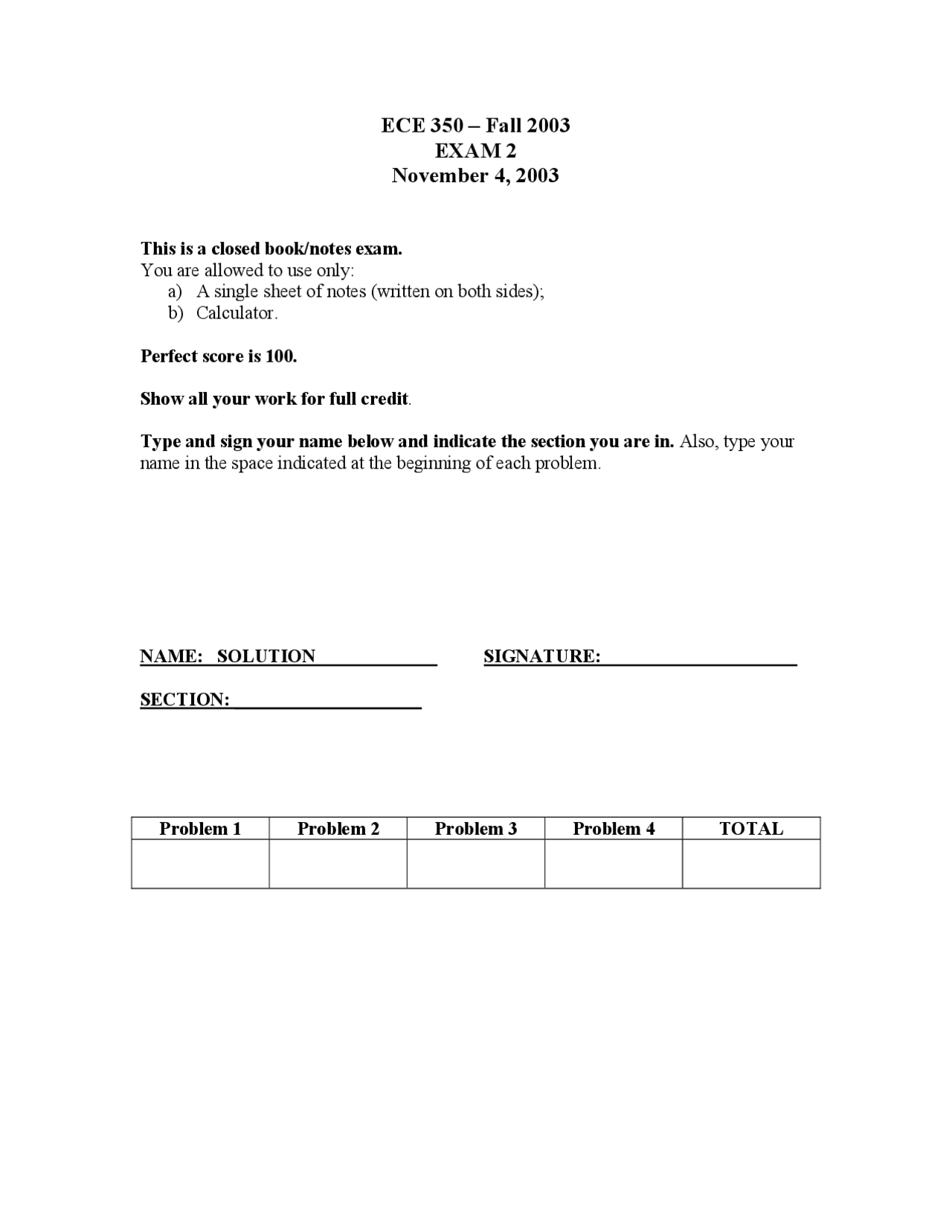Exam 2 Practice Problems Lines Fields And Waves Ece 450 Docsity