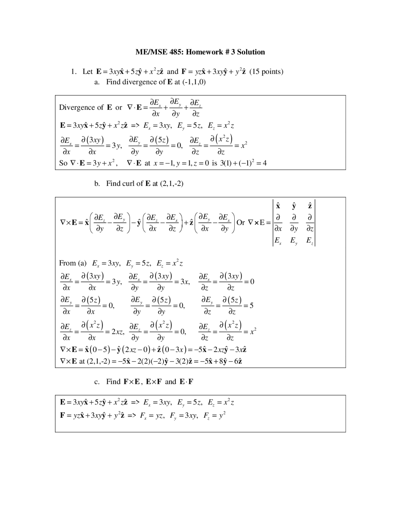 Homework 3 Solutions Electronics Packaging Mse 485 Docsity