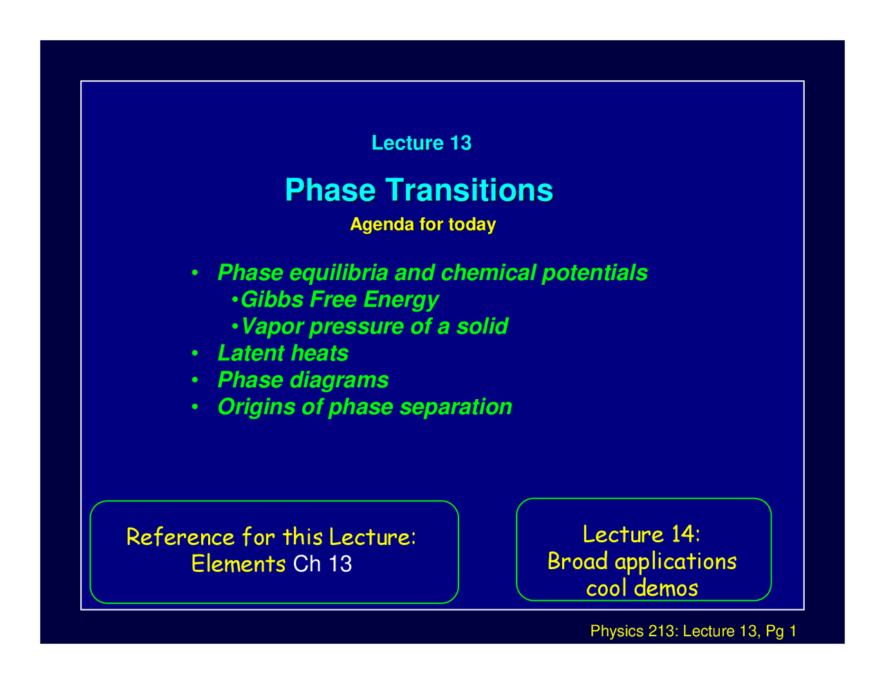 Phase Transitions Thermal Physics Lecture Notes Phys 213 Docsity