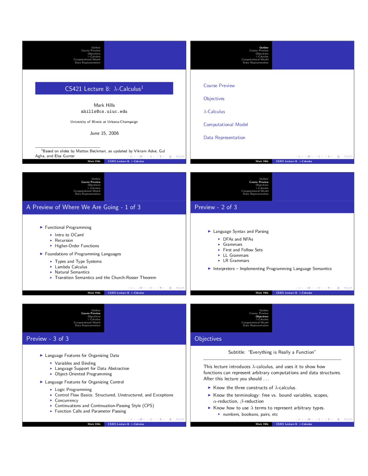 The Calculus: Motivation - Programming Languages and Compilers - Slides | CS 421 - Docsity