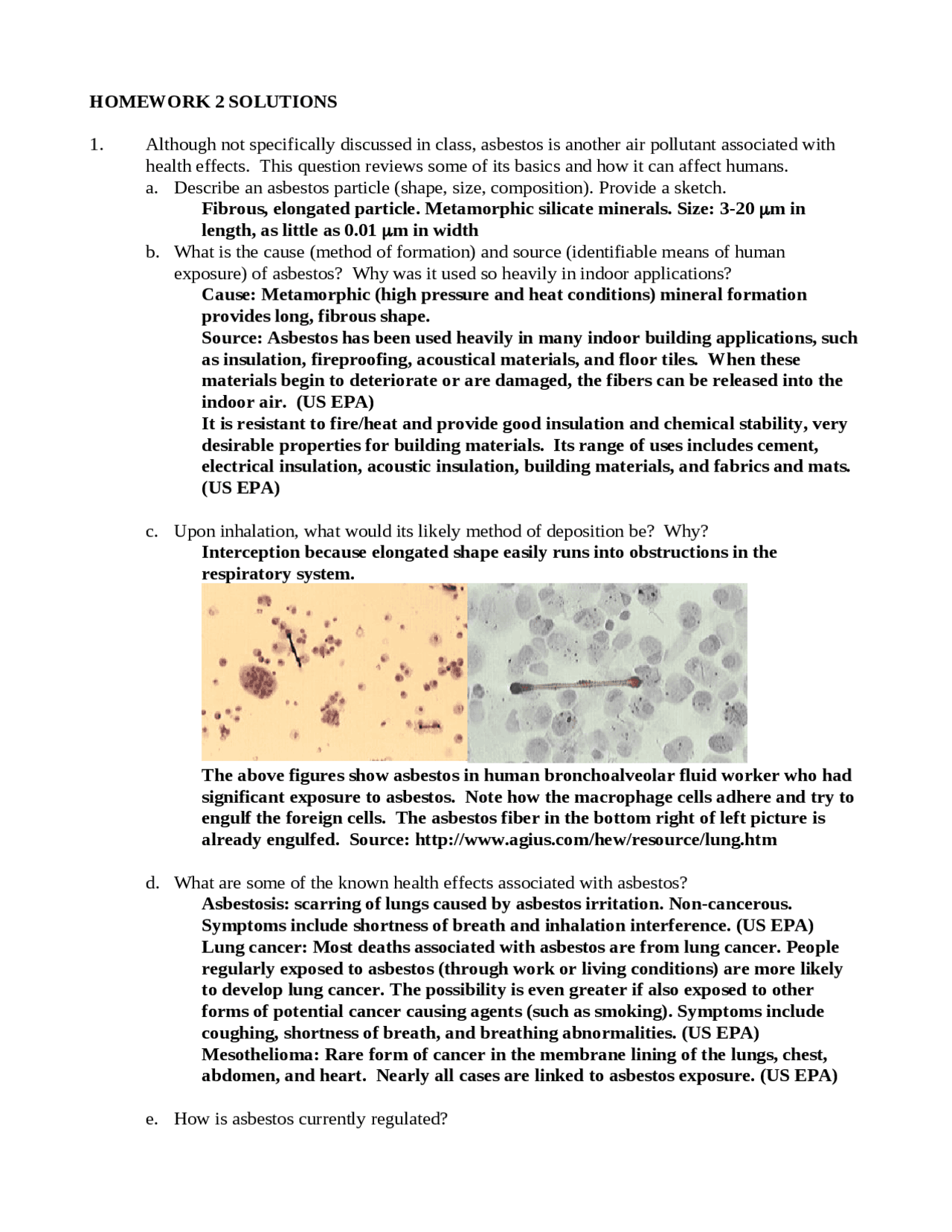 Elements of Atmospheric Pollution - Homework 2 Solutions | ENV 4101 - Docsity