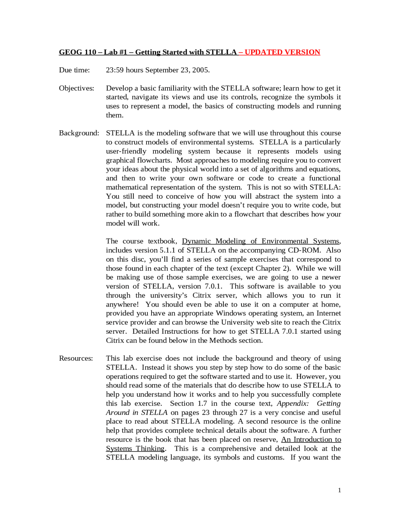 Getting Started With Stella Geography Of Environmental Systems Geog