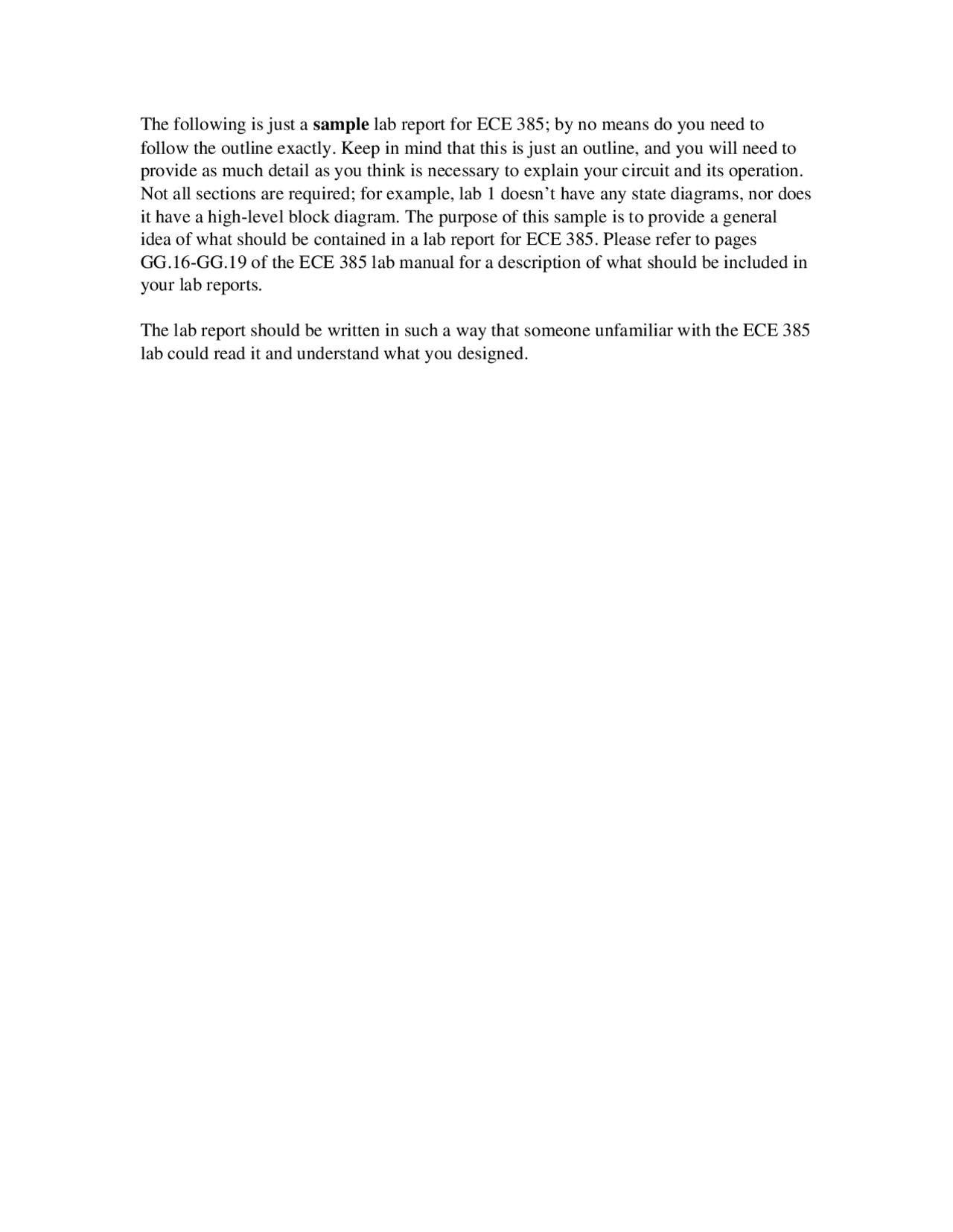 Lab Title Laboratory Report For Digital Systems Laboratory Ece 385