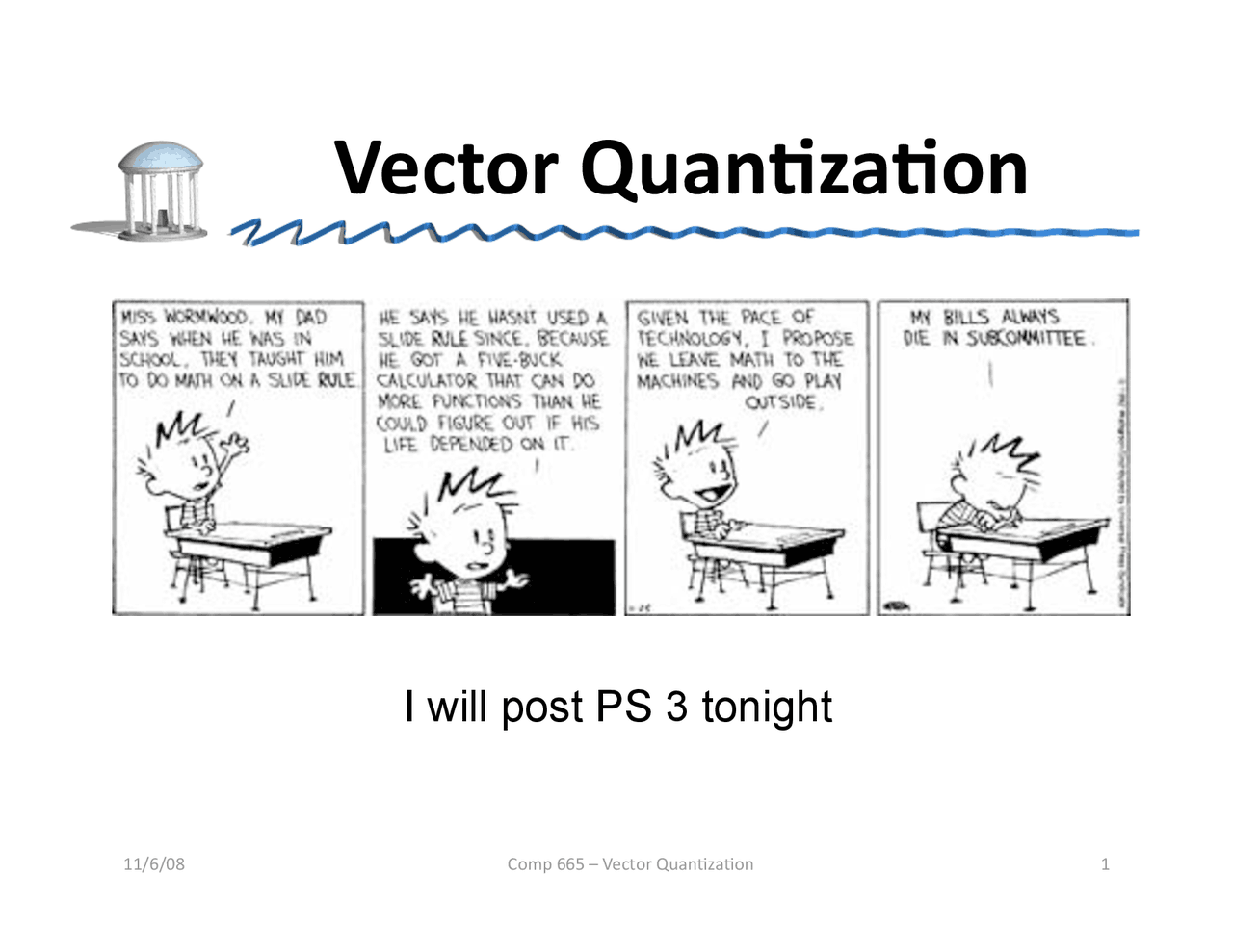 Vector Quantization Lecture Slides Comp 665 Docsity