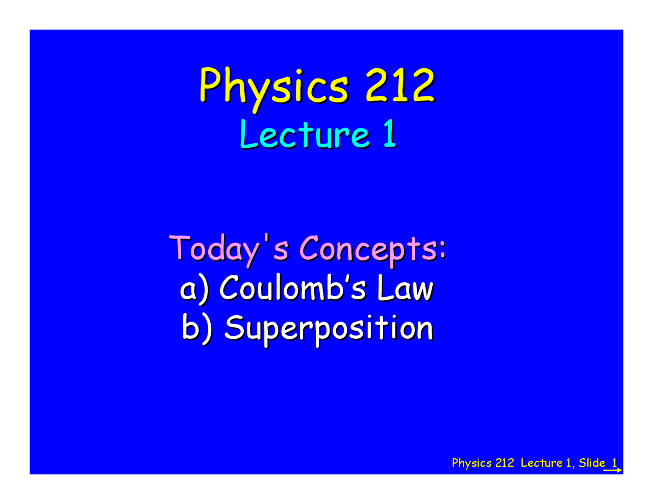 Superposition Physics University Physics Lecture Slides Phys 212