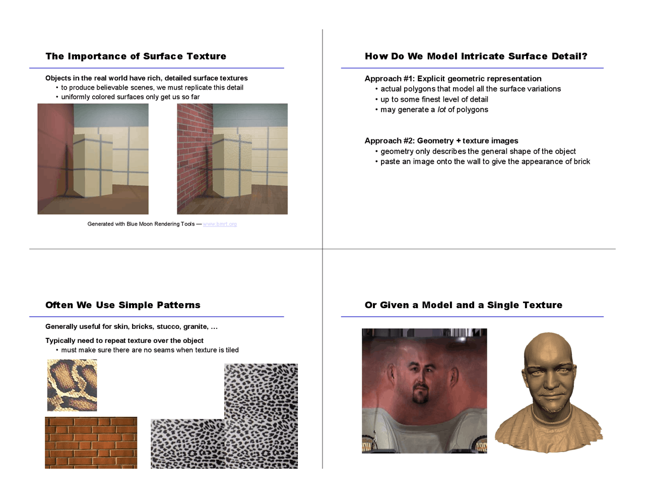 The Importance Of Surface Texture Lecture Slides Cs 418 Docsity