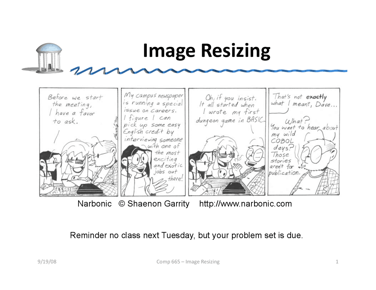 Linear Interpolation And Image Resizing Lecture Slides Comp 665