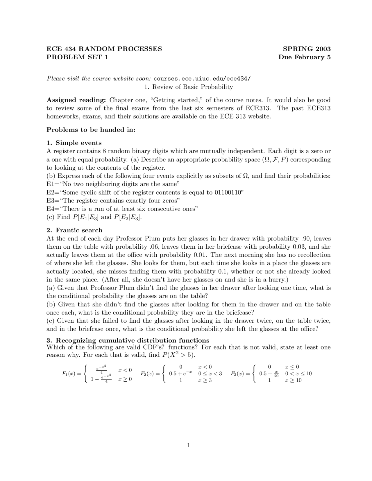 Review of Assignment 1 - Basic Probability - Engineering Applications ...