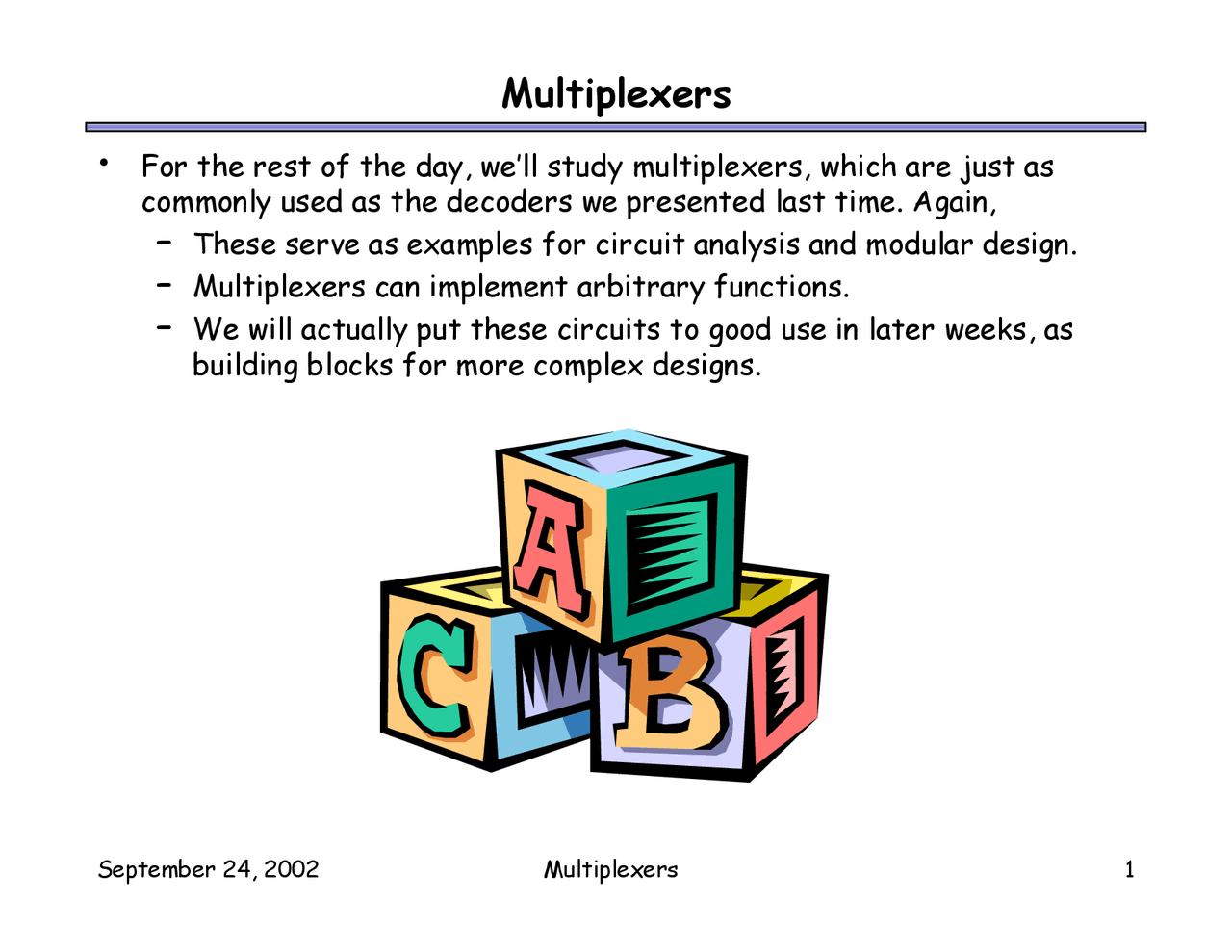 Lecture Slides On Multiplexer Computer Architecture I Cs 231 Docsity 3091