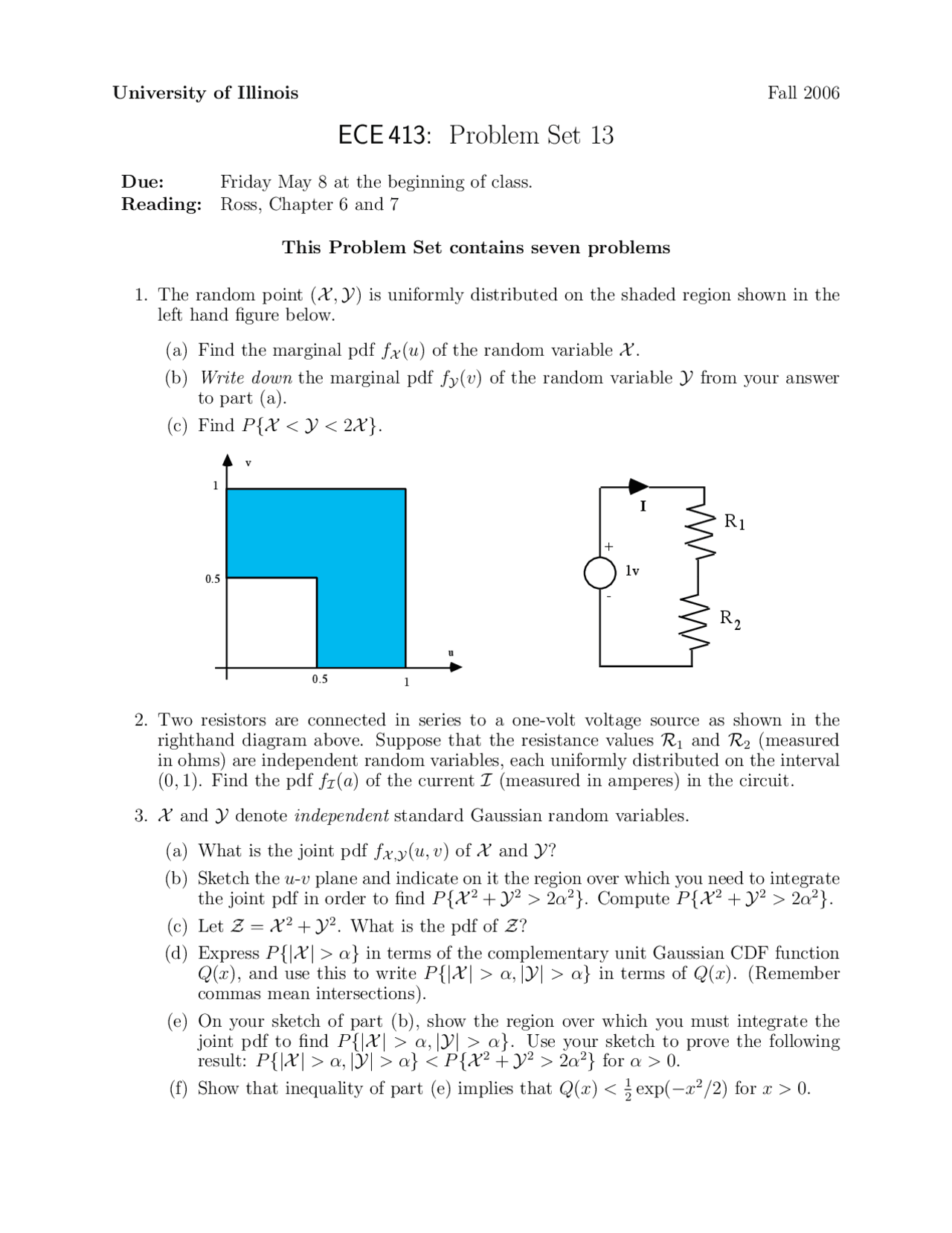 Probability with Engineering Applications - Problem Set 13 - Fall 2006 ...