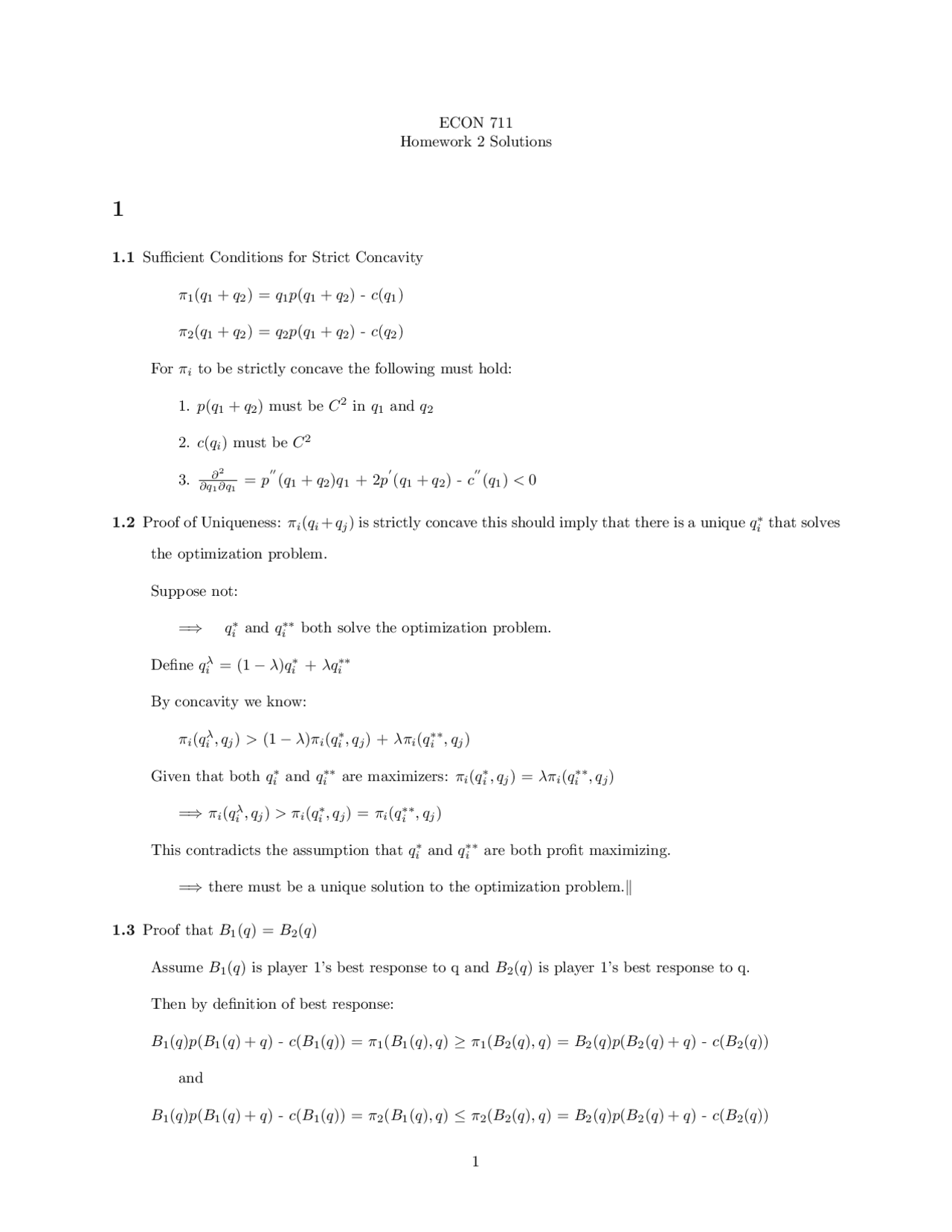 Homework 2 With Solutions For Advanced Macroeconomic Theory Econ 711