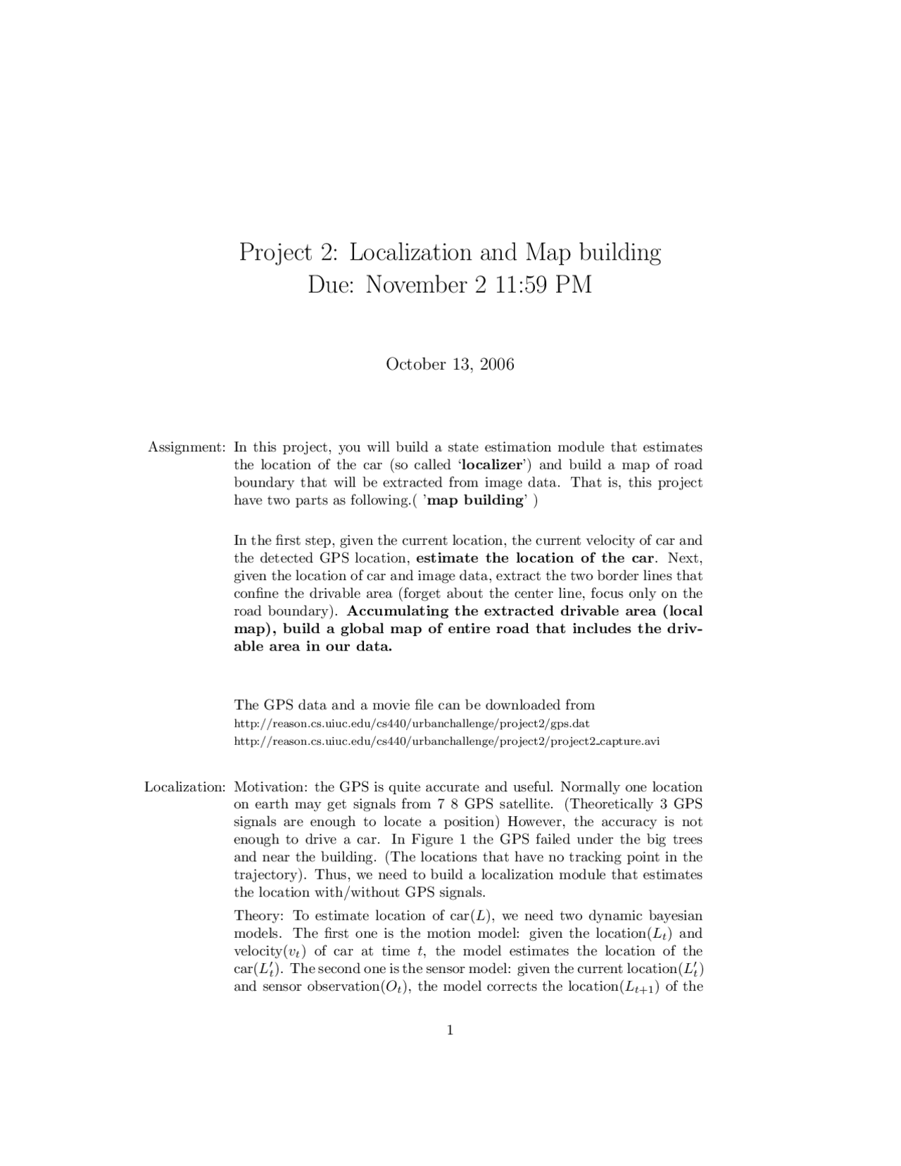 Project 2 Localization And Map Building Artificial Intelligence Cs 440 Docsity 