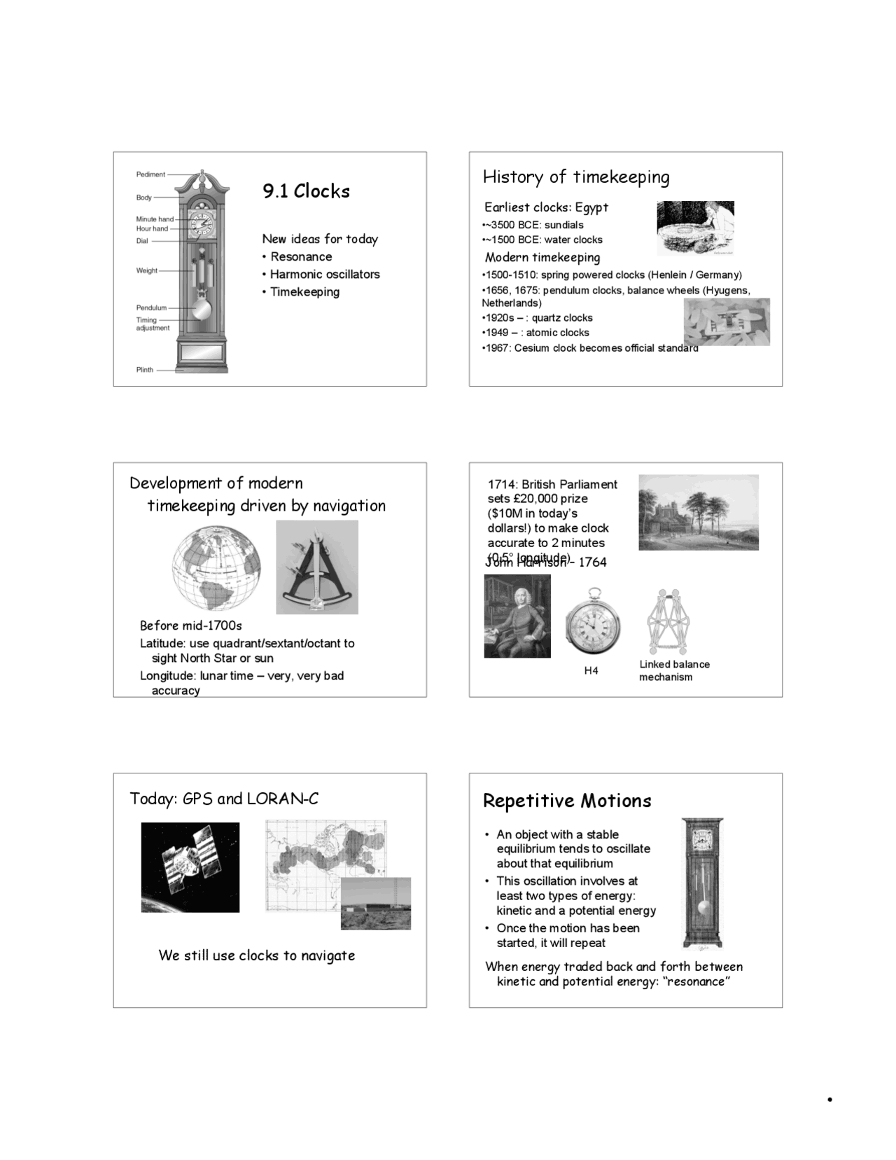 Lecture Slides On Clocks How Things Work Phys 140 Docsity