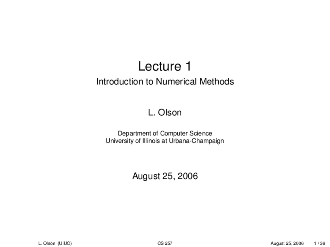 What Is Numerical Method Introduction To Numerical Method Cs 257