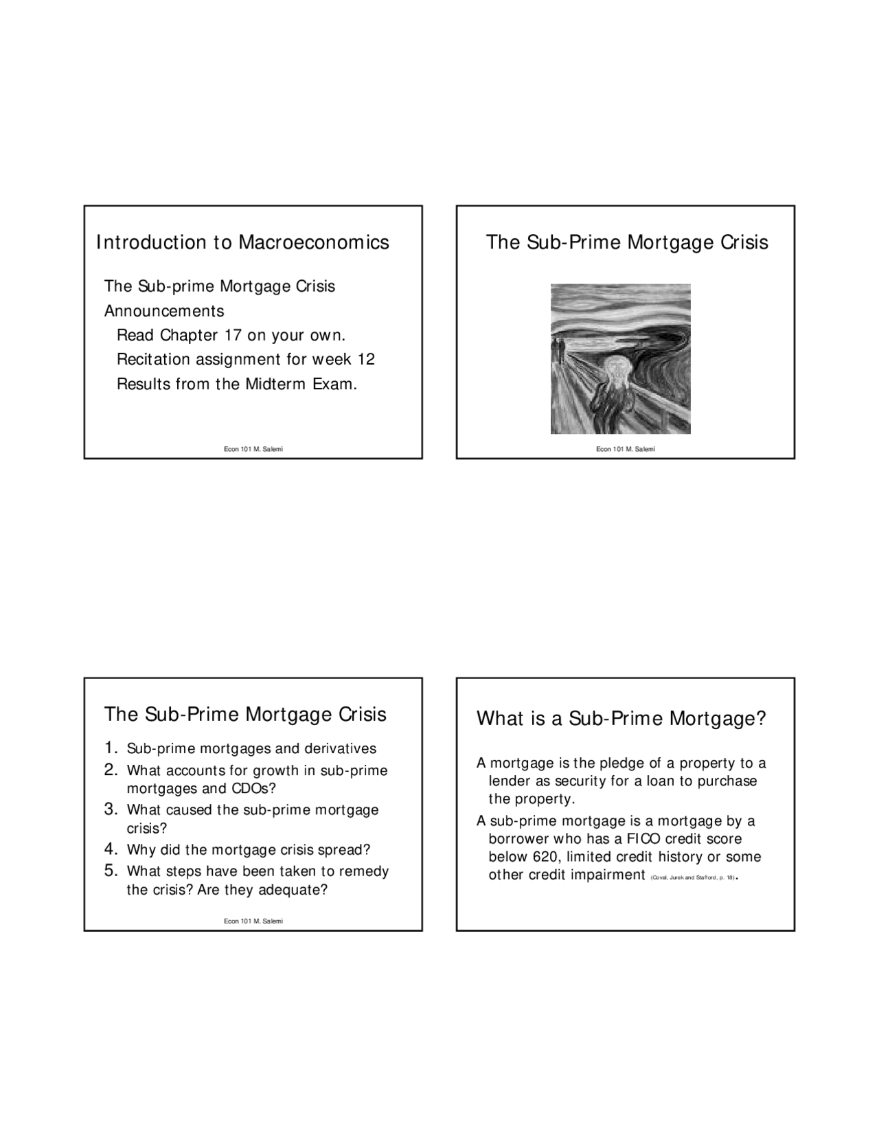 Introduction To Macroeconomics Lecture Slides Econ 101 Docsity