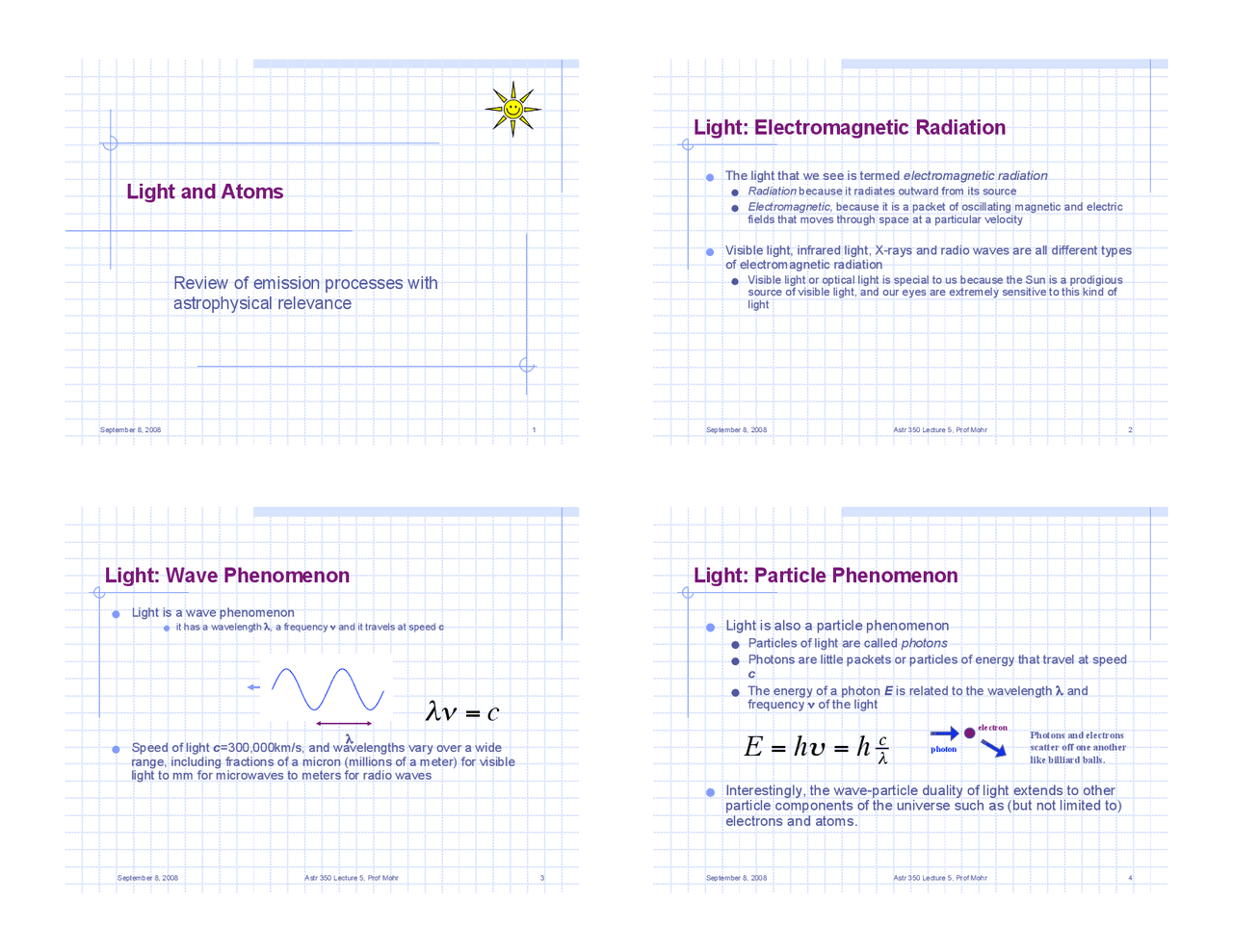 Light And Atoms Introduction To Cosmology Astr 350 Docsity