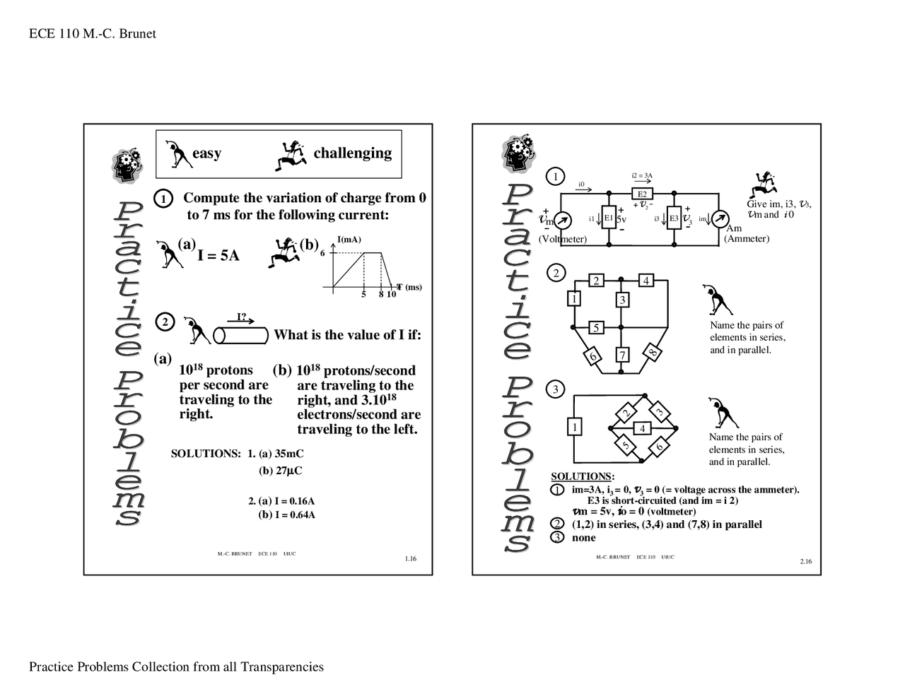 Practice Problems Introduction To Electronics Ece 110 Docsity