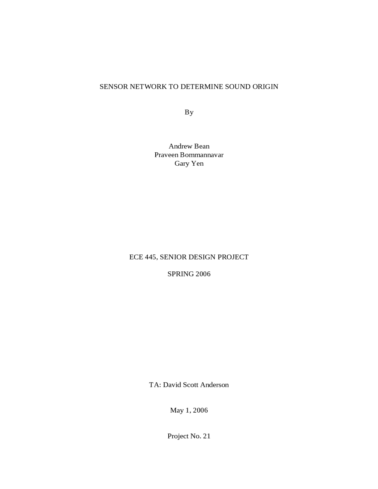 Parallel Port Communications Multilateration Algorithm Project Ece