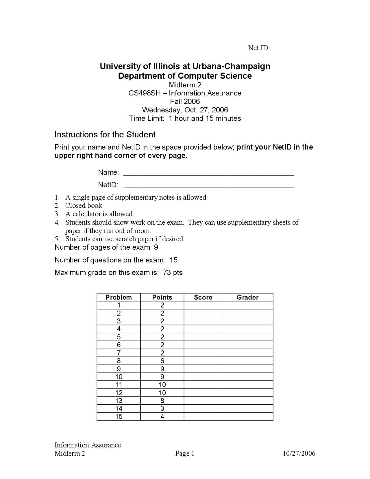 Midterm 2 With Questions Computer Security I Cs 461 Docsity