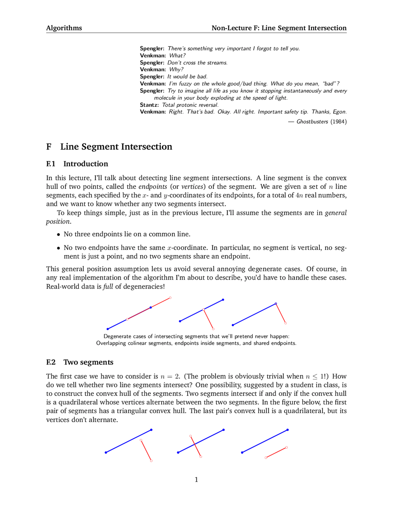 Introduction To Line Segment Intersection Cs 473 Docsity