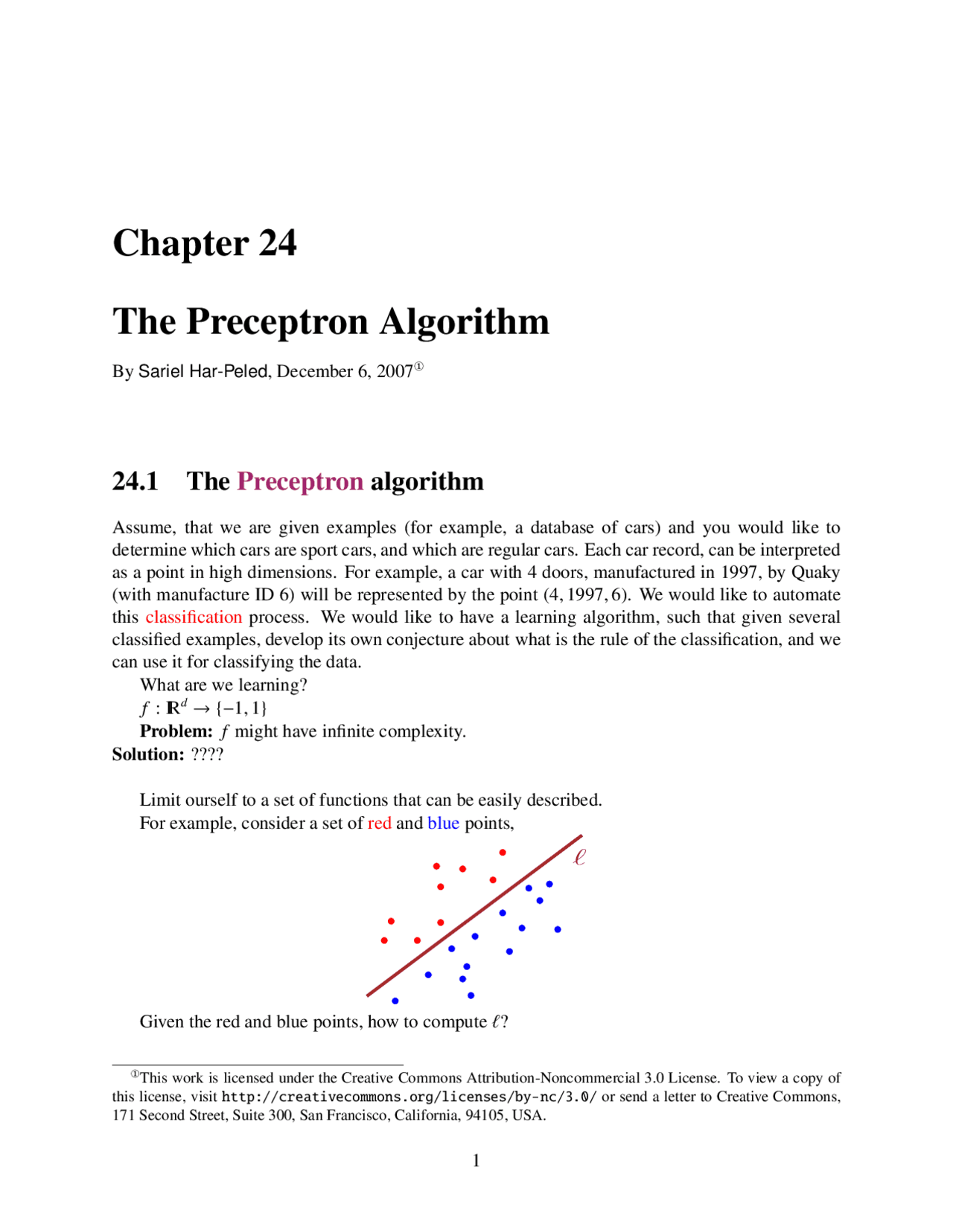 The Perceptron Algorithm Fundamental Algorithms Cs 473 Docsity