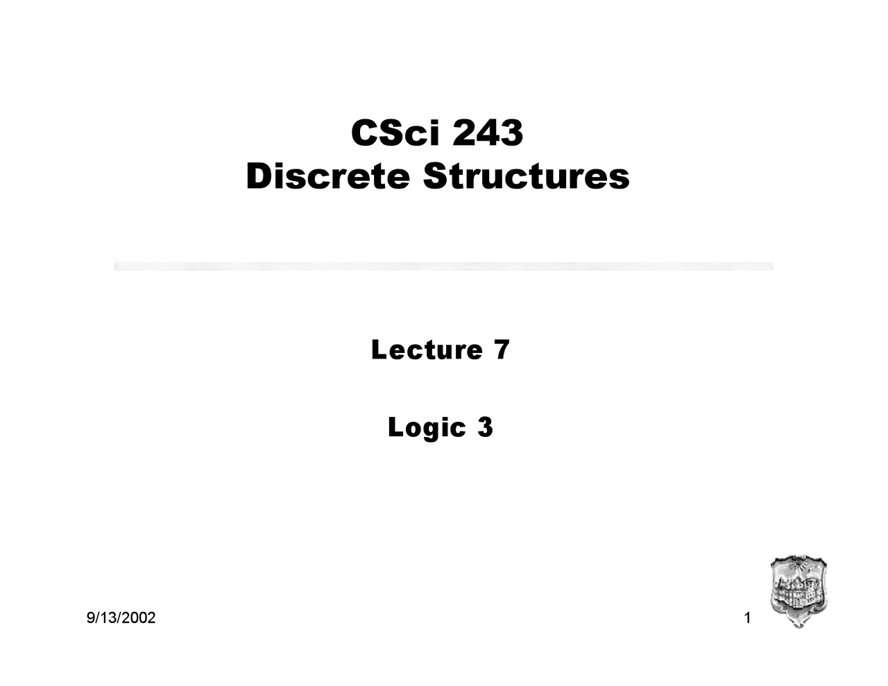 Practice Problems Negation Lecture Slides Csci 243 Docsity
