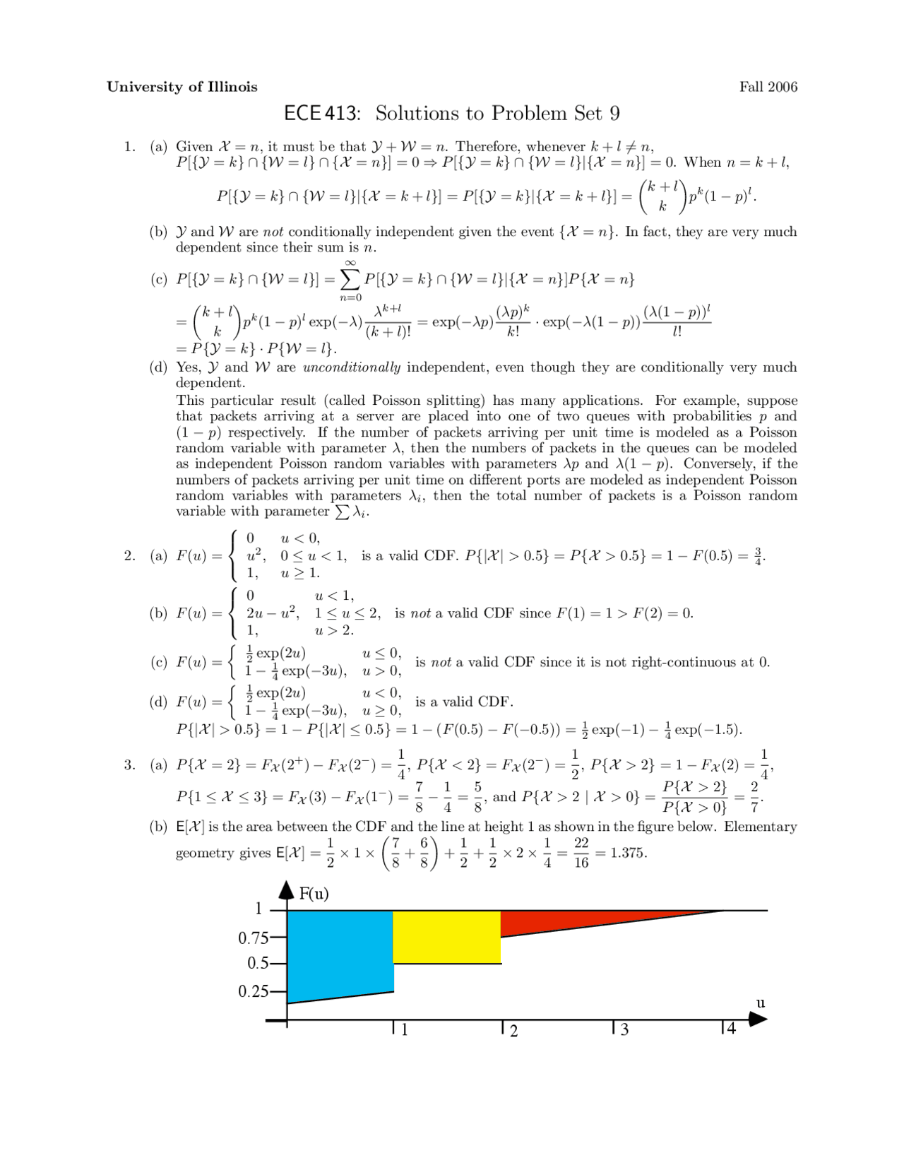 Probability with Engineering Applications - Problem Set 9 Solutions ...