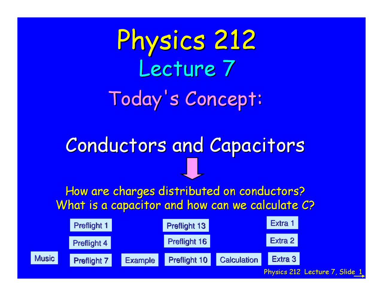 Conductors And Capacitors Concepts Lecture Slides Phys 212 Docsity