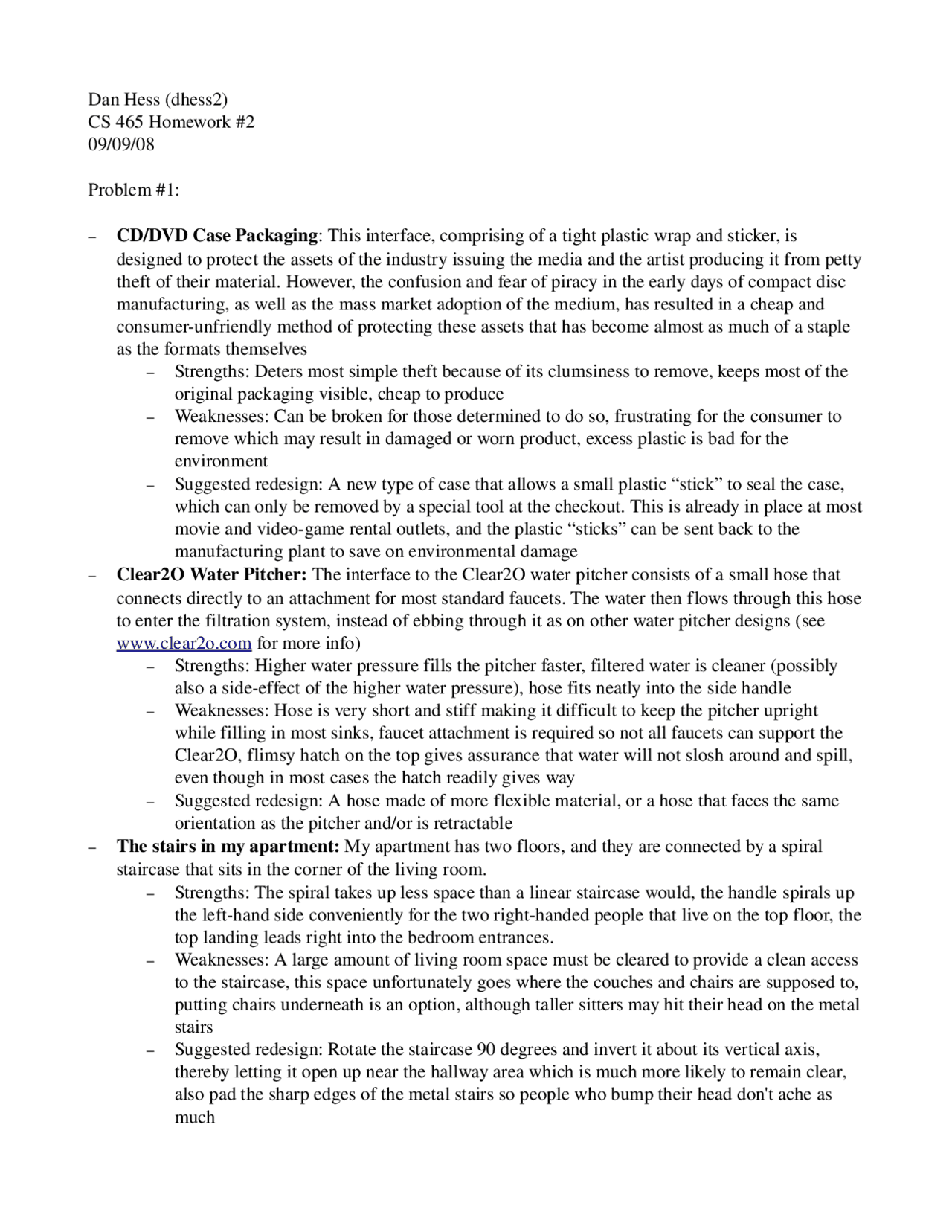 Homework 2 Solved Questions User Interface Design Cs 465 Docsity