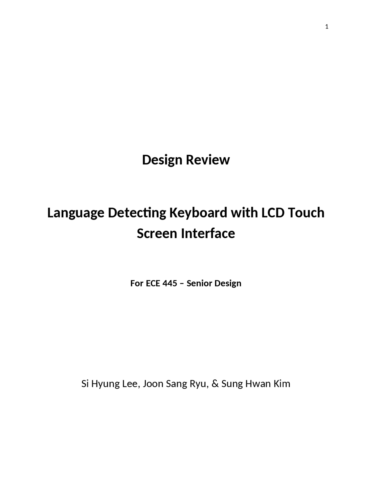 Design Review Language Detecting Keyboard Lcd Touch Screen Interface