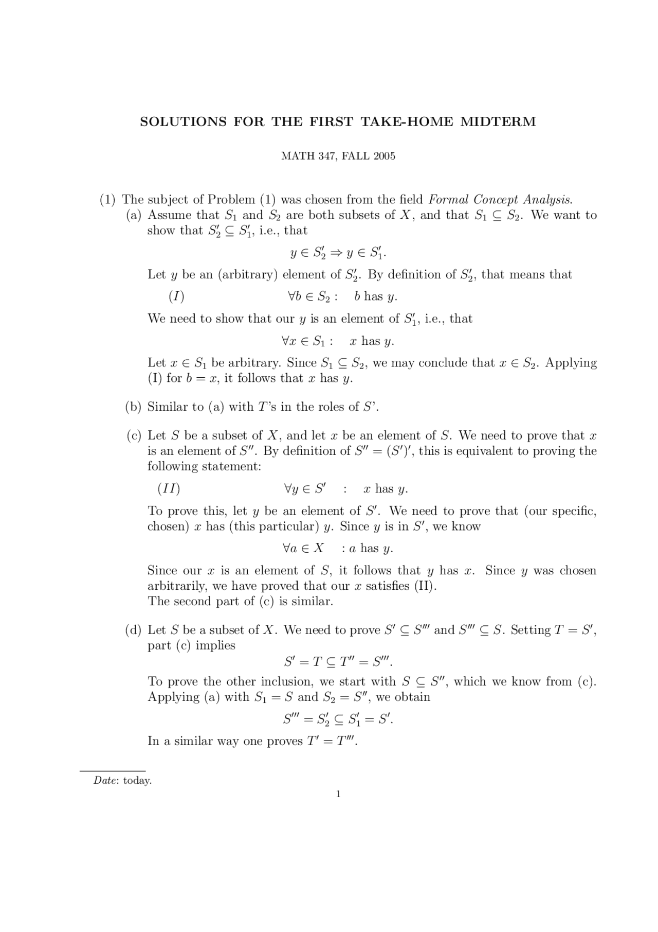 5 Solved Problems On Fundamental Mathematics Midterm Exam 1 Math