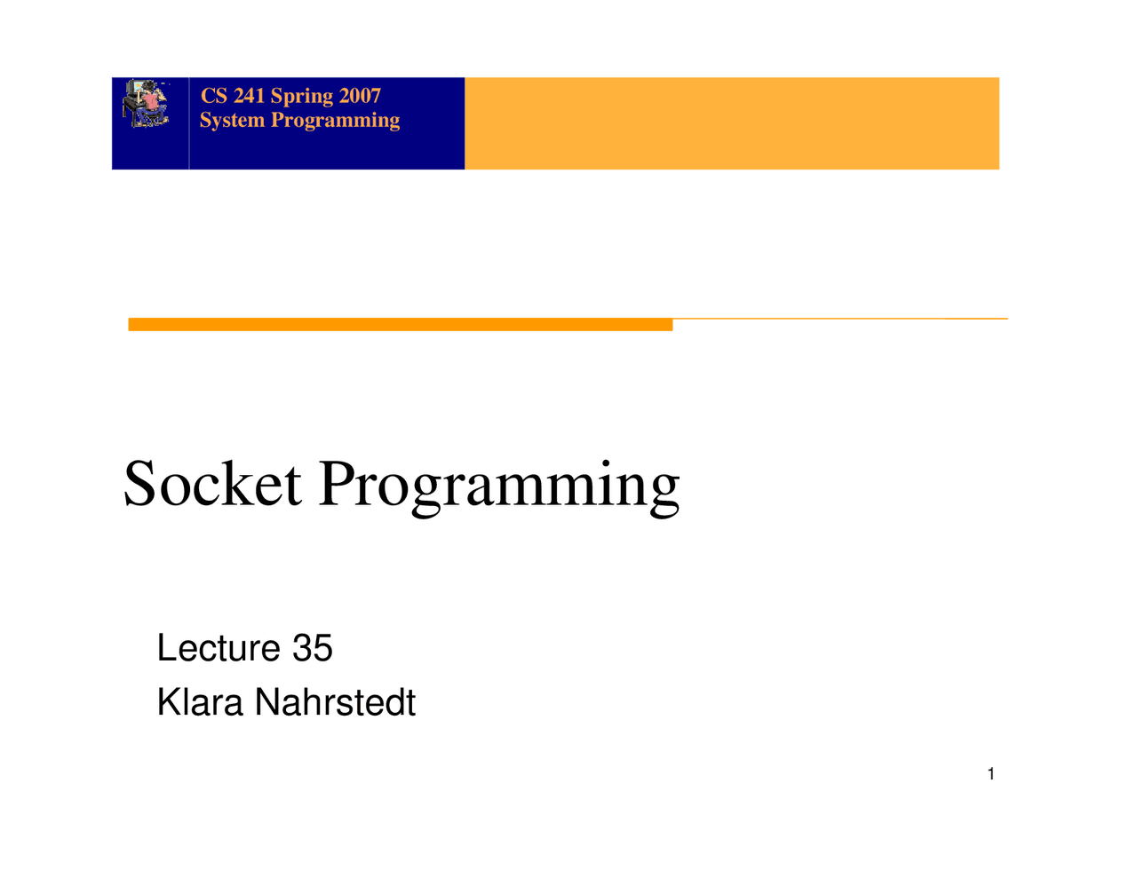 Socket Programming System Programming Cs 241 Docsity 3090