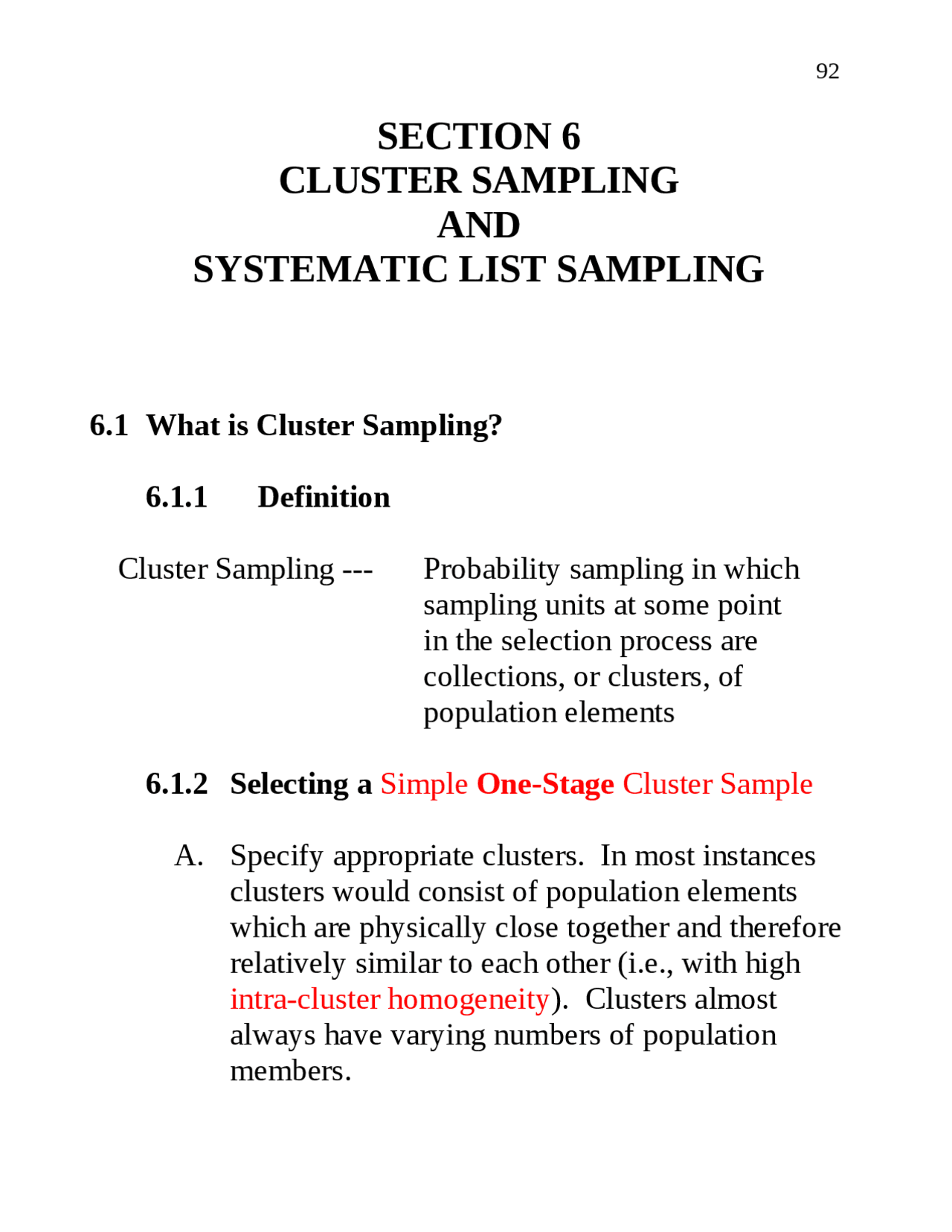Cluster Sampling and Systematic List Sampling - Lecture Slides | BIOS 662 - Docsity